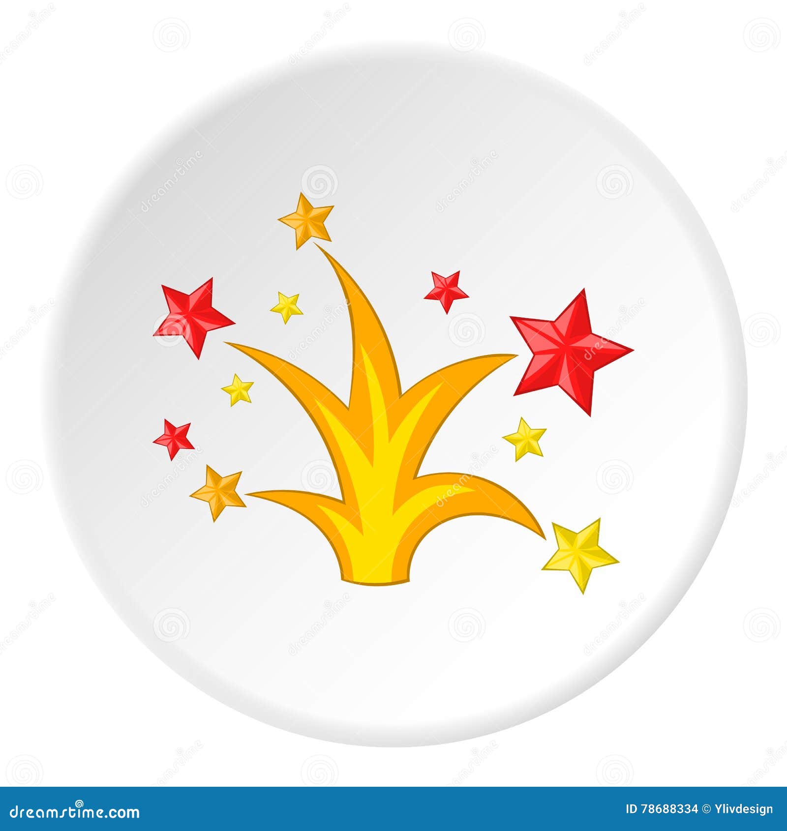 Fireworks Icon, Cartoon Style Stock Vector - Illustration of holiday ...