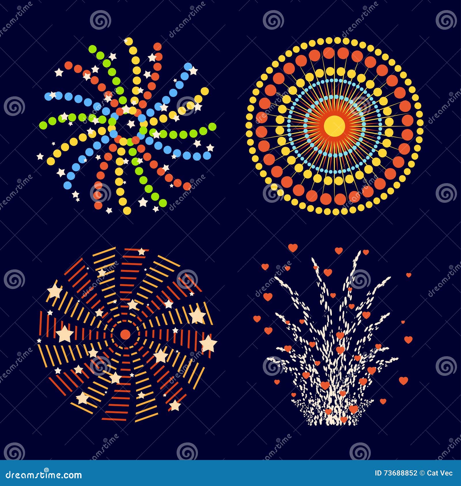 Fireworks icon stock illustration. Illustration of design - 73688852