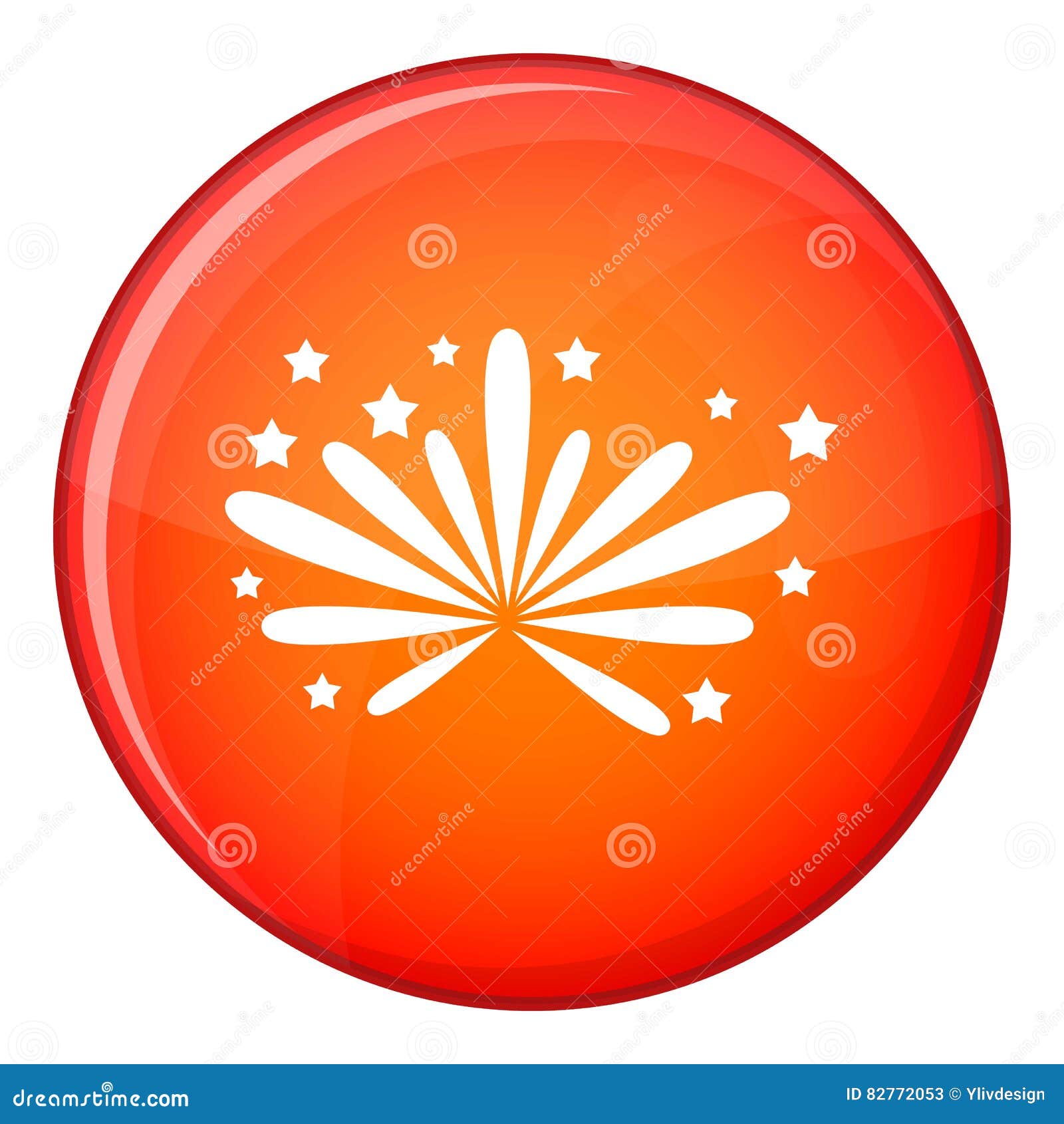 Fireworks icon, flat style stock vector. Illustration of firecracker ...