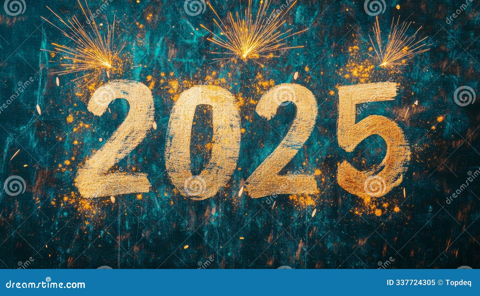 Fireworks Illuminating Night City Skyline with 2025 in Glowing Numbers ...