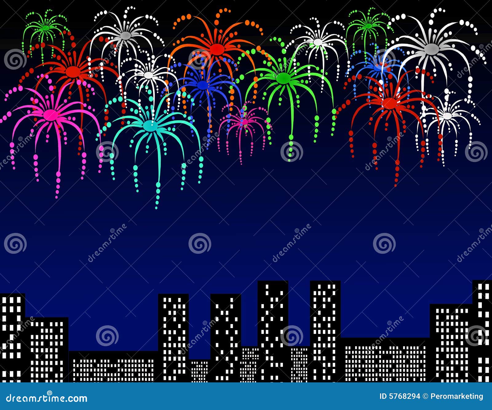 Fireworks illustration stock illustration. Illustration of color - 5768294