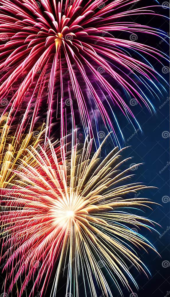 Fireworks Illustration Artificial Intelligence Artwork Generated Stock ...