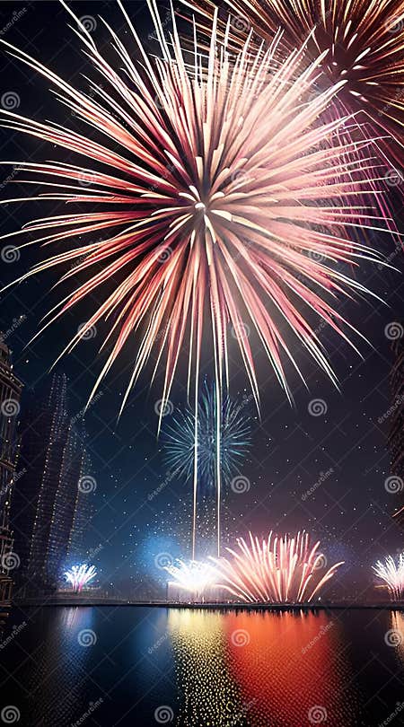Fireworks Illustration Artificial Intelligence Artwork Generated Stock ...