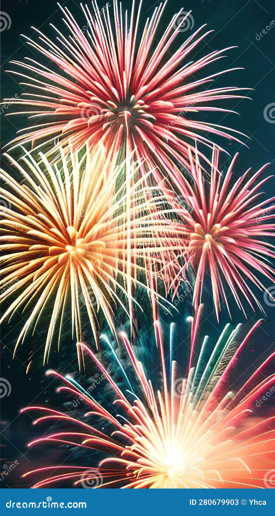 Fireworks Illustration Artificial Intelligence Artwork Generated Stock ...