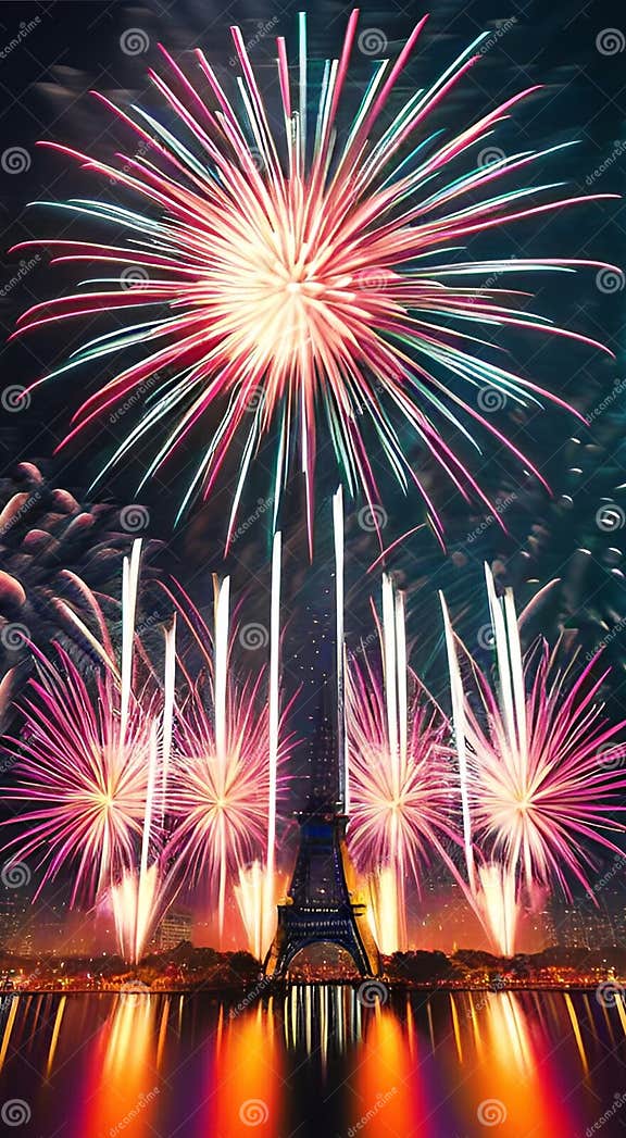 Fireworks Illustration Artificial Intelligence Artwork Generated Stock ...
