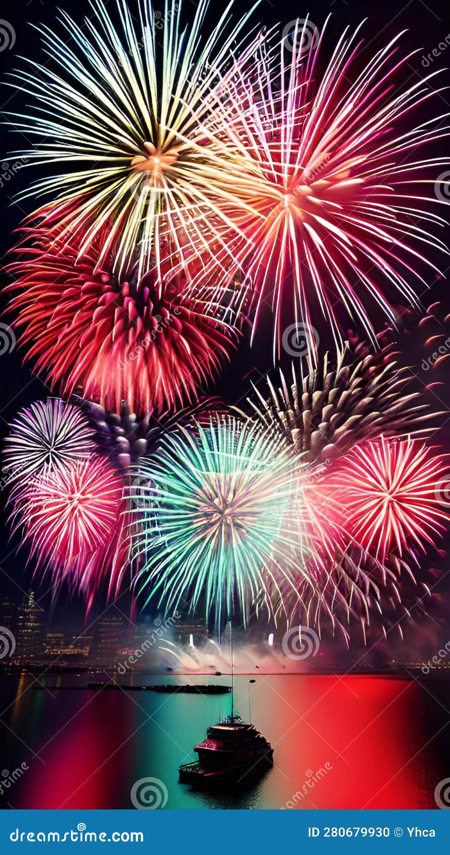 Fireworks Illustration Artificial Intelligence Artwork Generated Stock ...