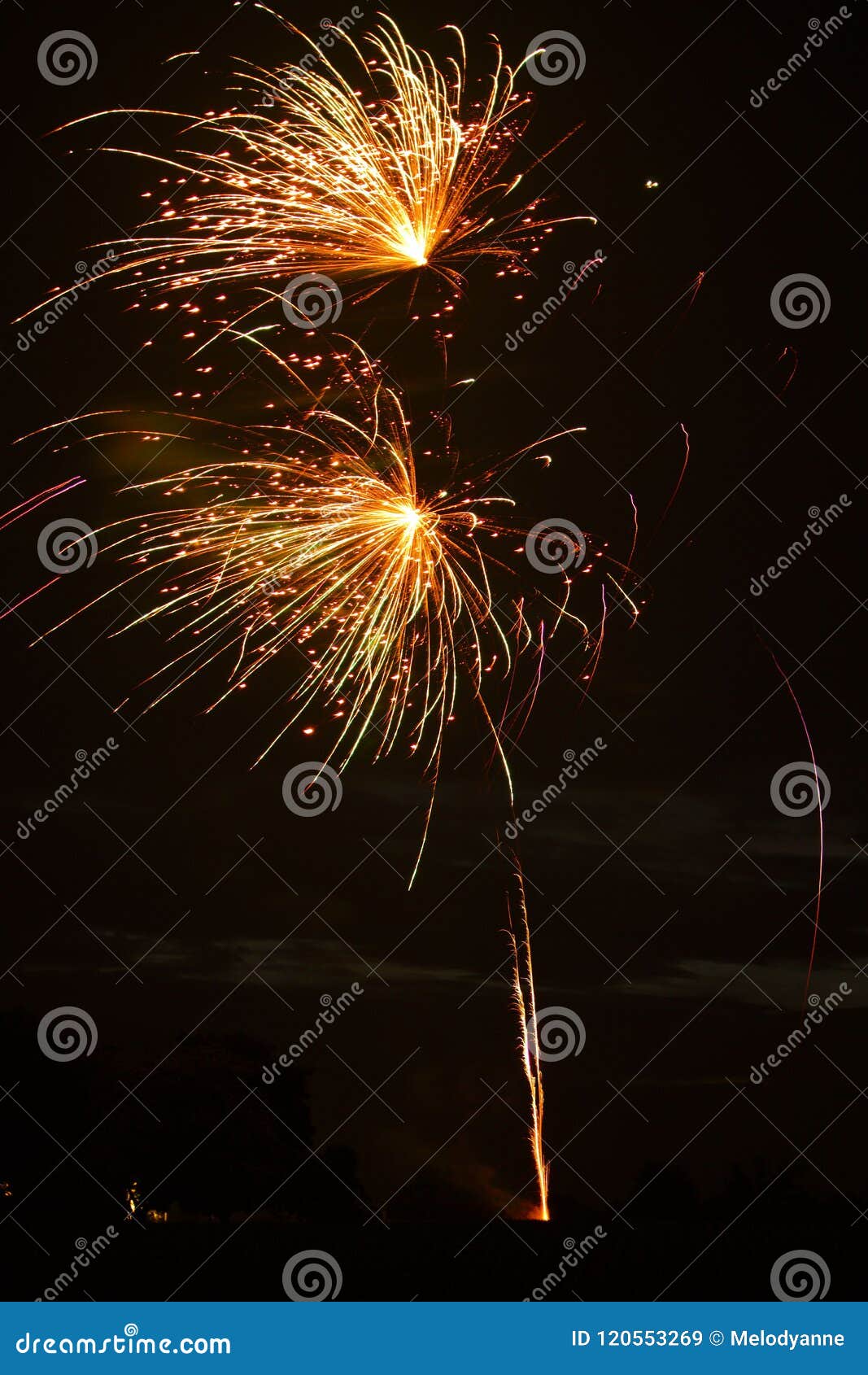 Backyard Fireworks stock image. Image of fire, rockets - 120553269