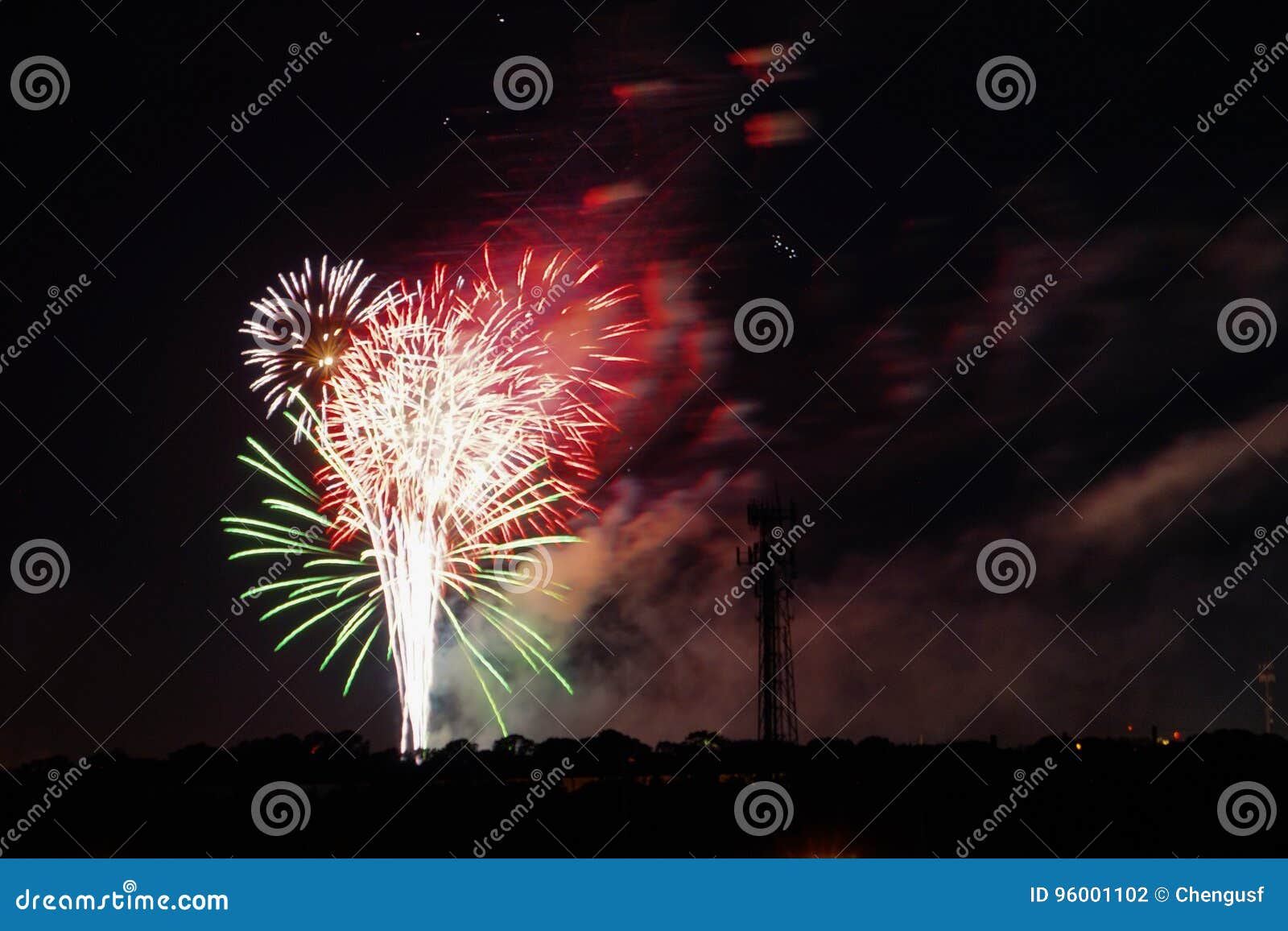 Fireworks of the Independent Day Stock Photo - Image of light, burst ...