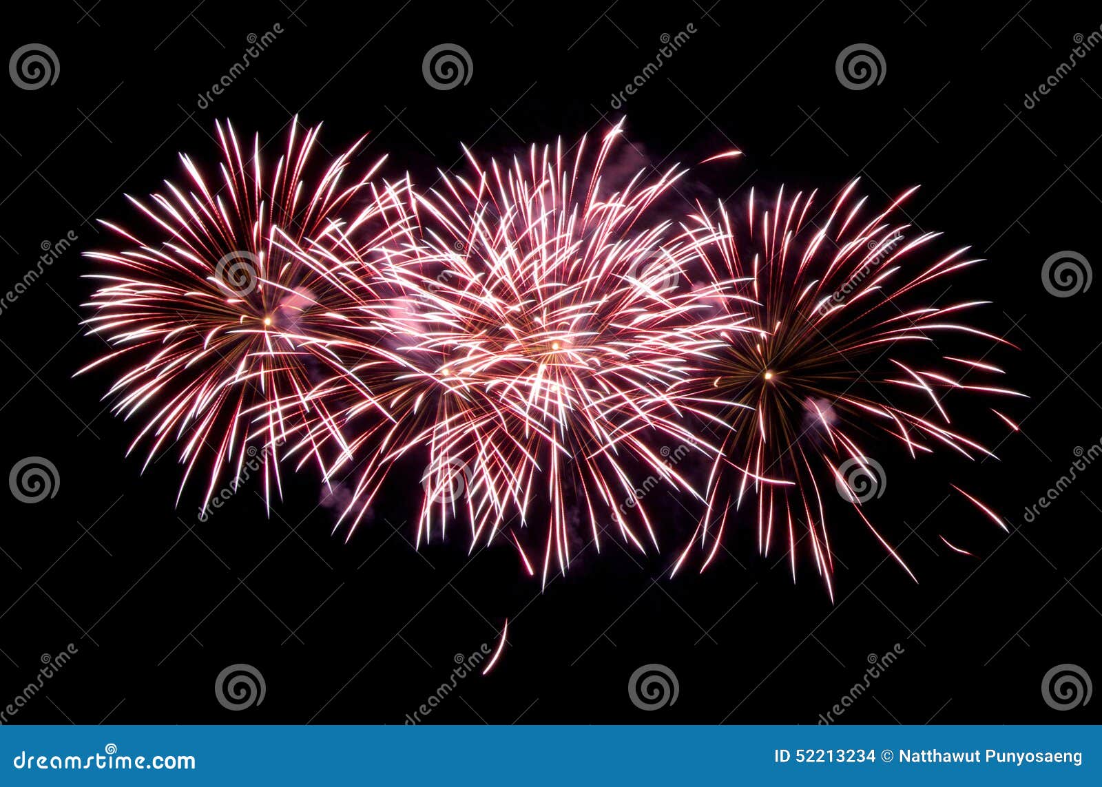 Fireworks Isolated on Black Background Stock Photo - Image of sparkler ...