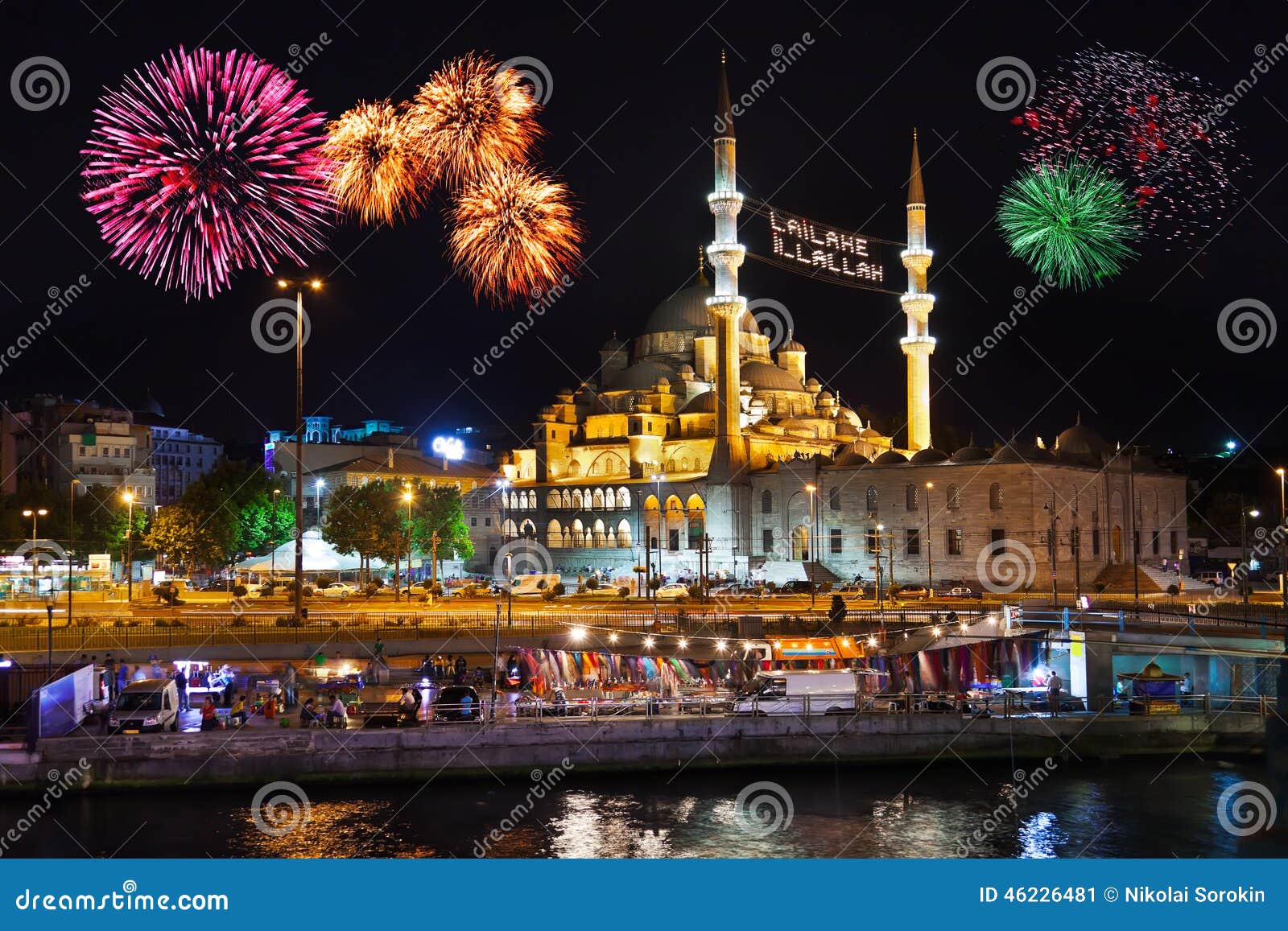 Fireworks In Istanbul Turkey Stock Image - Image: 46226481