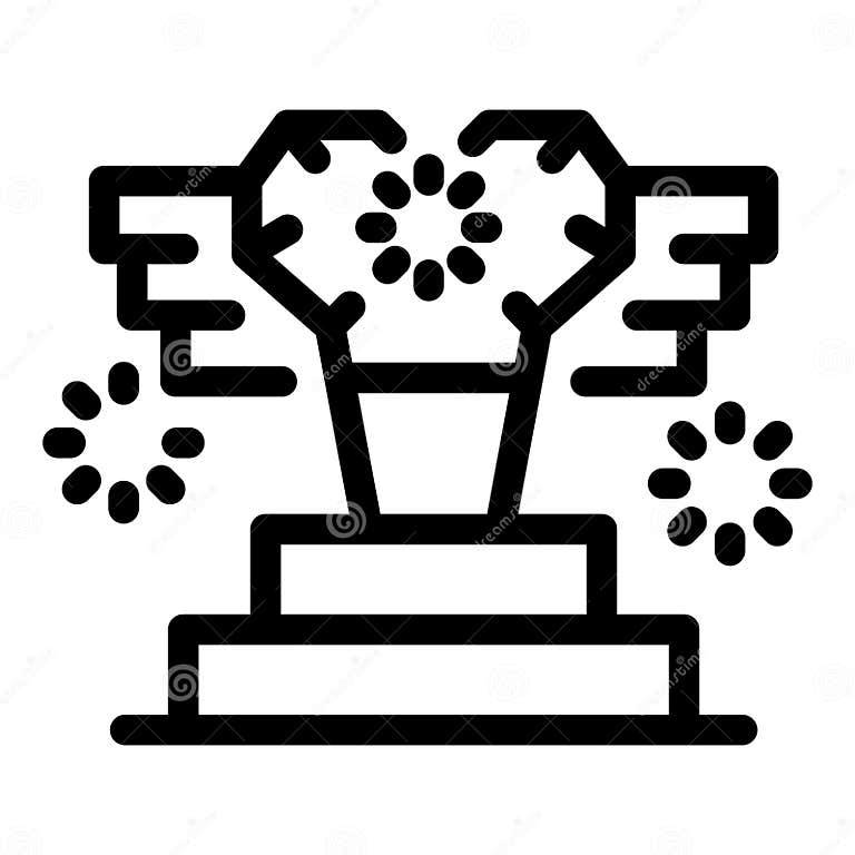 Fireworks Launcher Machine Launching Firework Exploding with Stars Icon ...