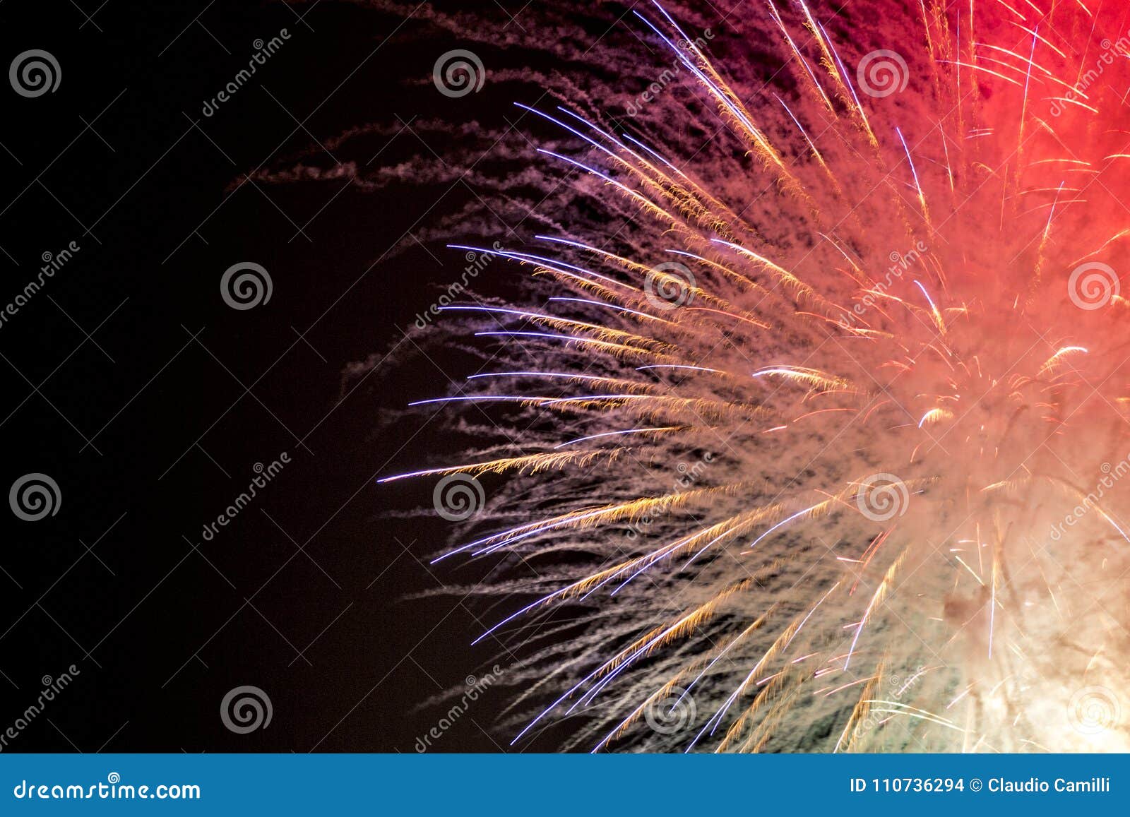 Fireworks light color stock photo. Image of white, shades - 110736294
