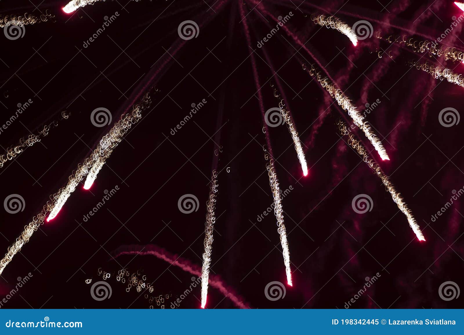Fireworks Light Rays of Red Stock Image - Image of entertainment, water ...