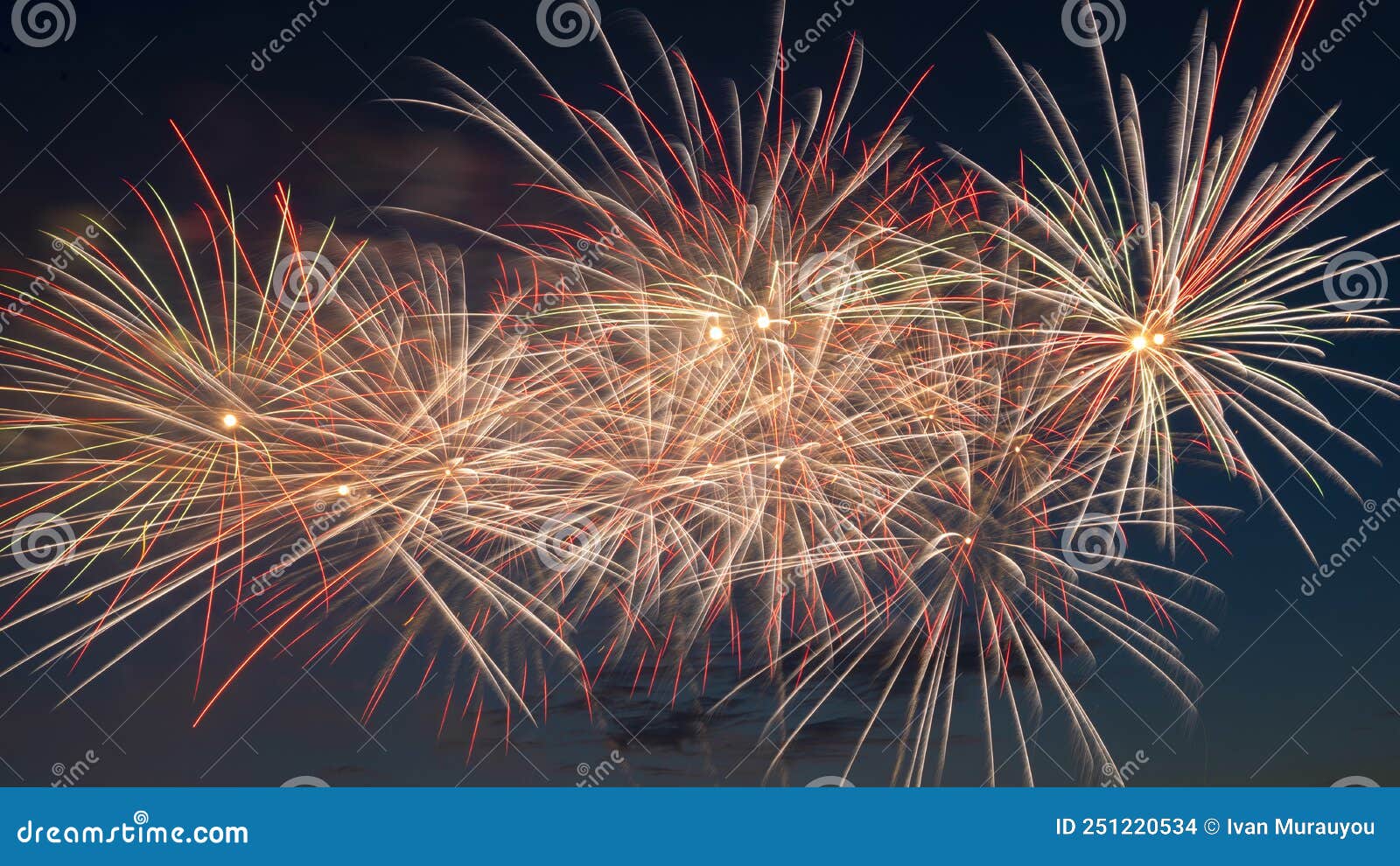 Fireworks Light Up the Sky with Dazzling Display. Abstract Colored ...