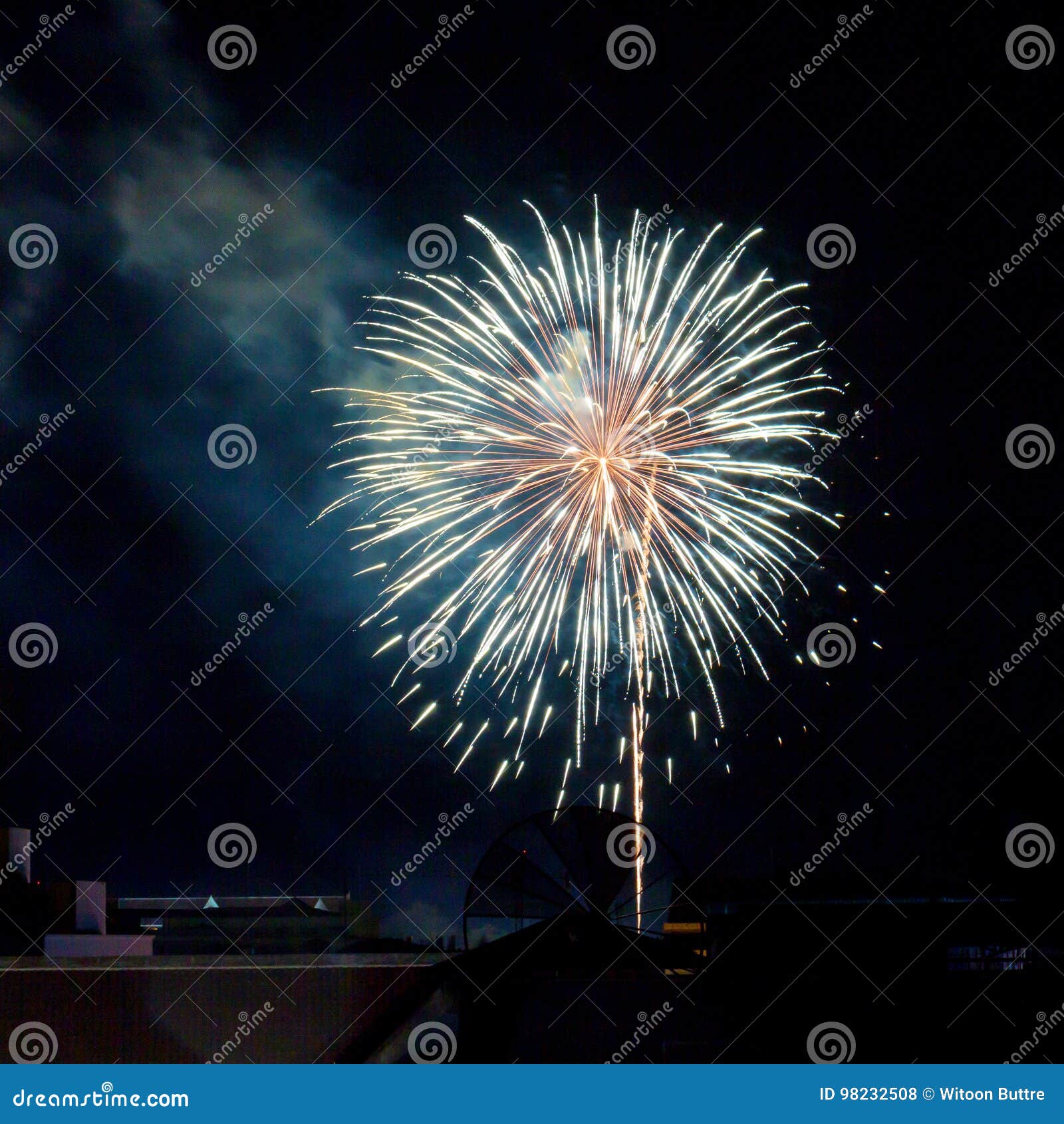 Fireworks light up the sky stock photo. Image of july - 98232508