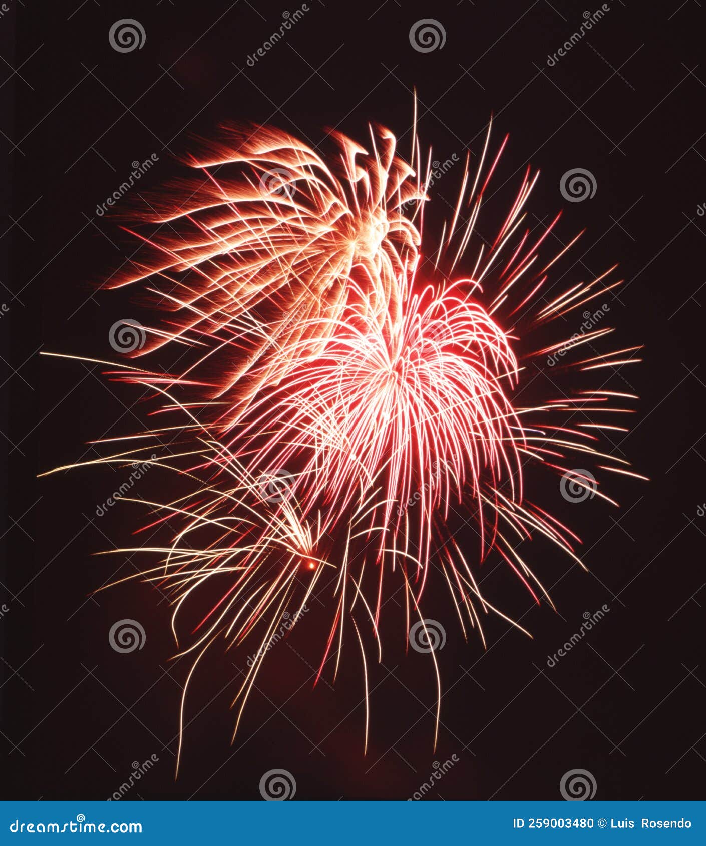 Fireworks Light at Sky at Night Stock Photo - Image of circle, dazzling ...