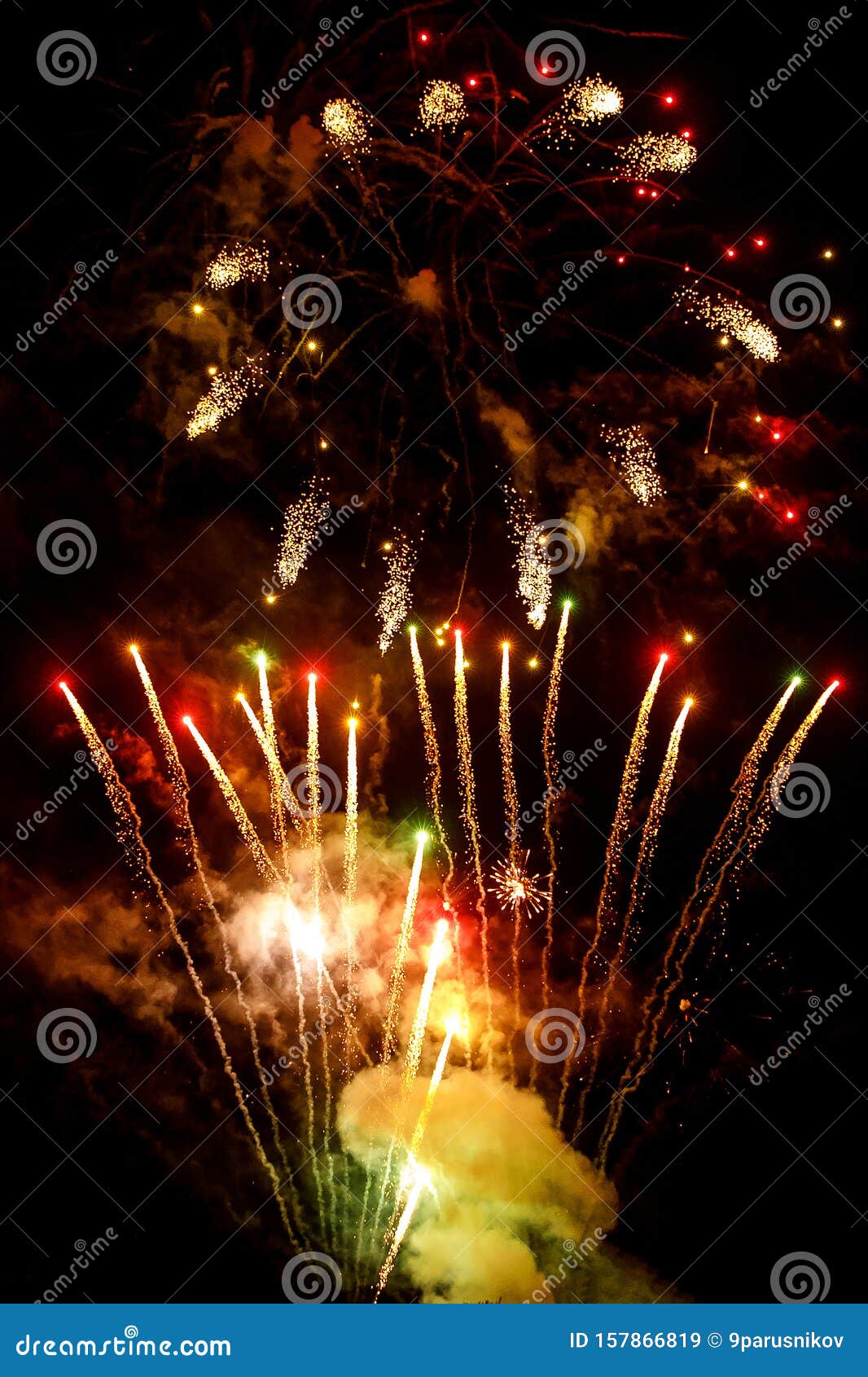 Fireworks Light Up the Sky, Holiday Celebration Stock Image - Image of ...