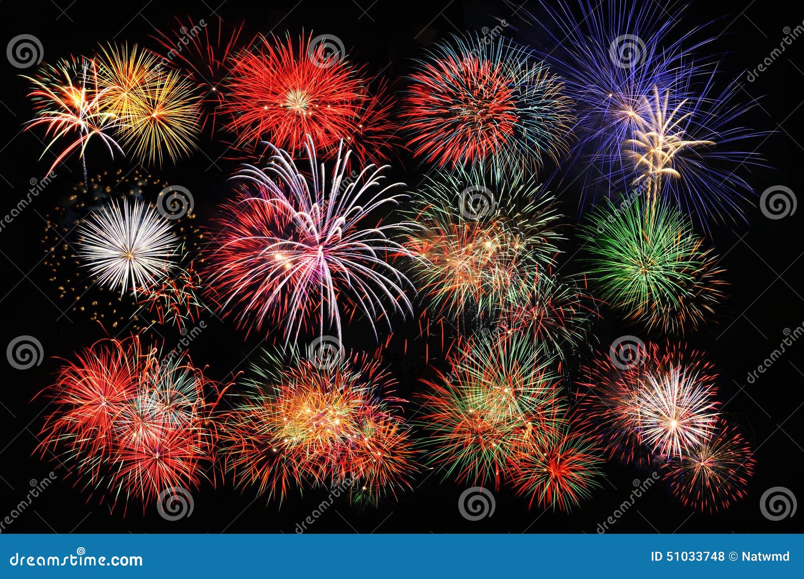 Fireworks on the line. stock illustration. Illustration of fourth ...
