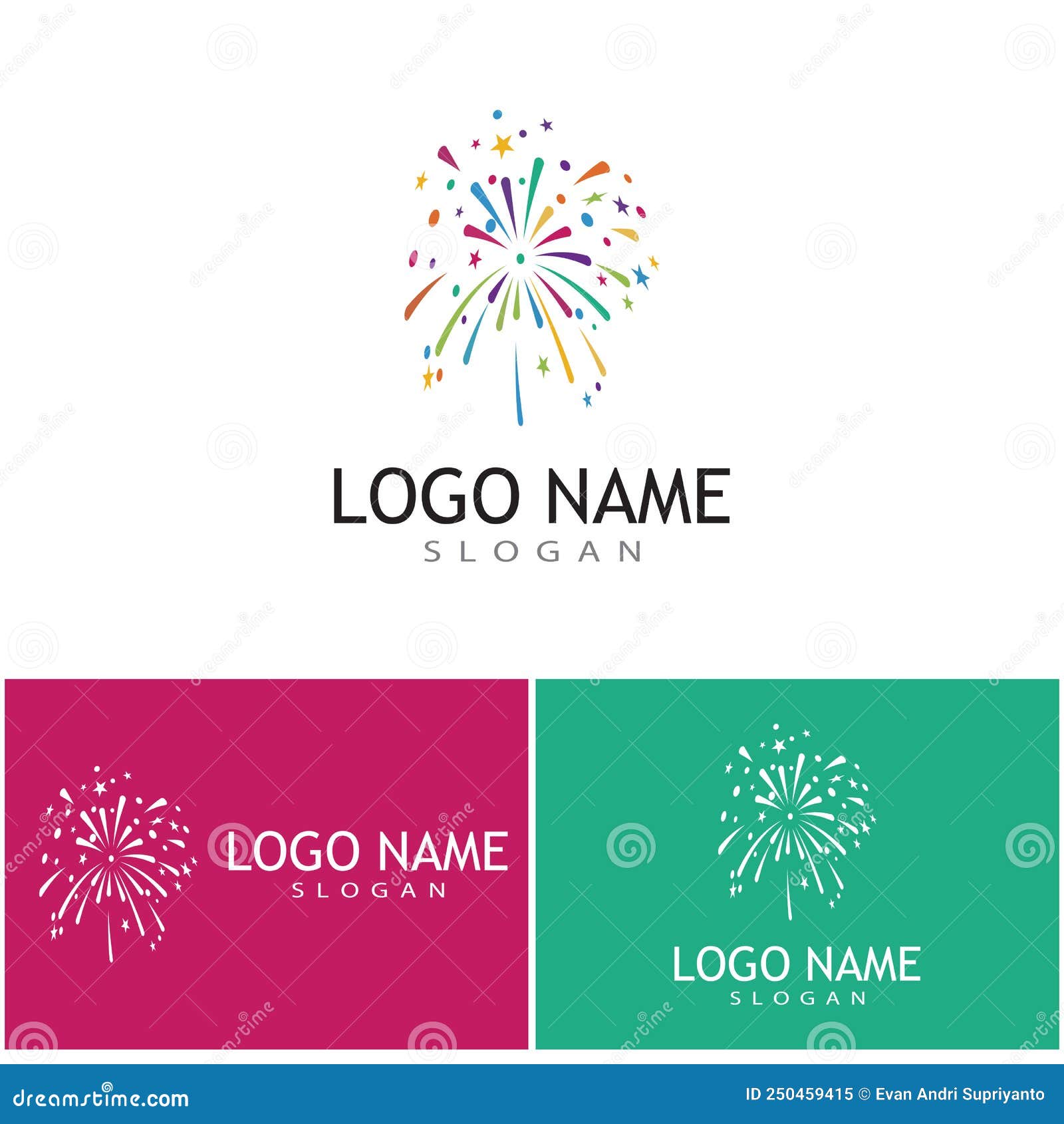 Fireworks Logo Template Vector Symbol Stock Vector - Illustration of ...