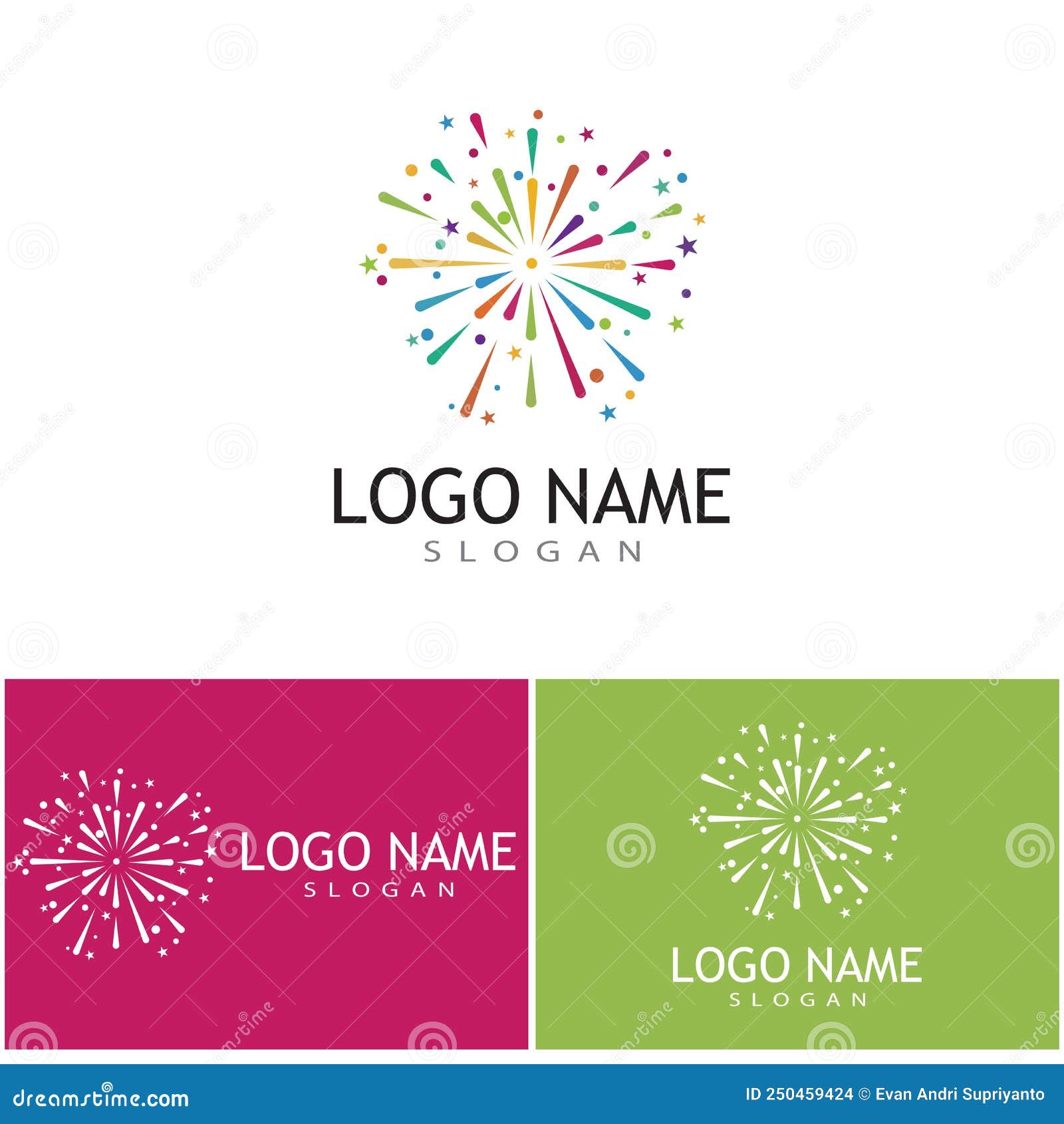 Fireworks Logo Template Vector Symbol Stock Vector - Illustration of ...