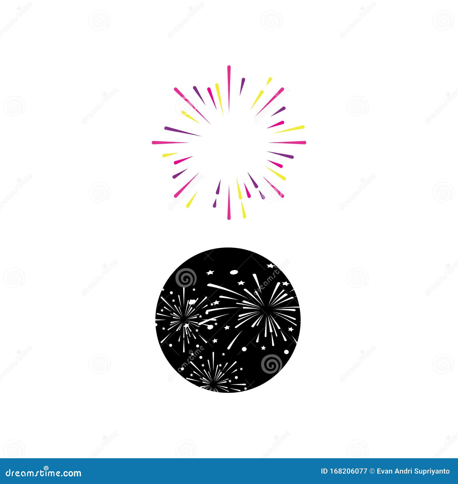 Fireworks Logo Template Vector Symbol Stock Vector - Illustration of ...