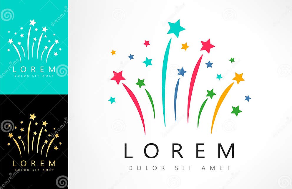 Fireworks logo vector stock vector. Illustration of firecracker - 116341737