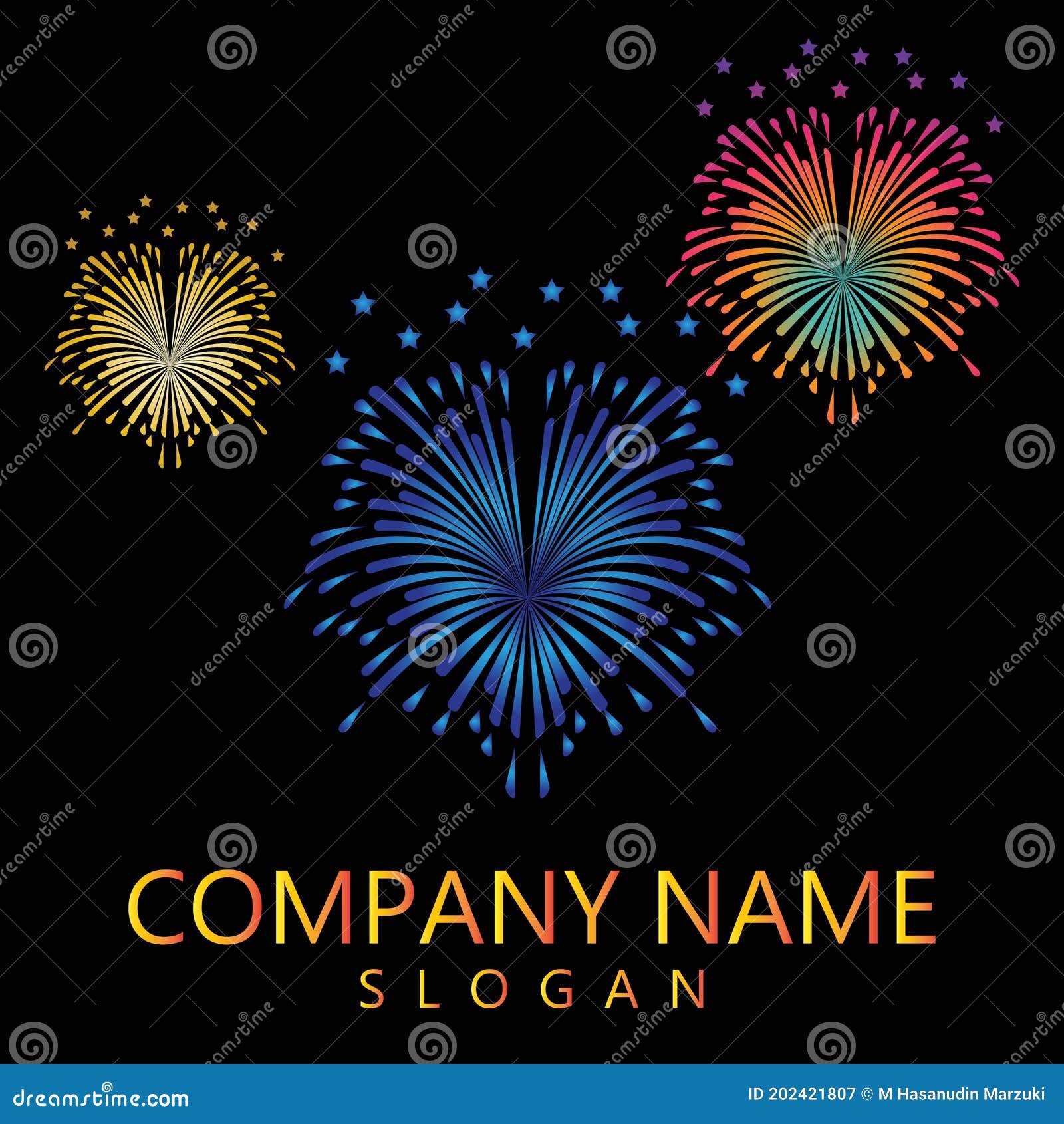 Fireworks logo vector stock vector. Illustration of logo - 202421807