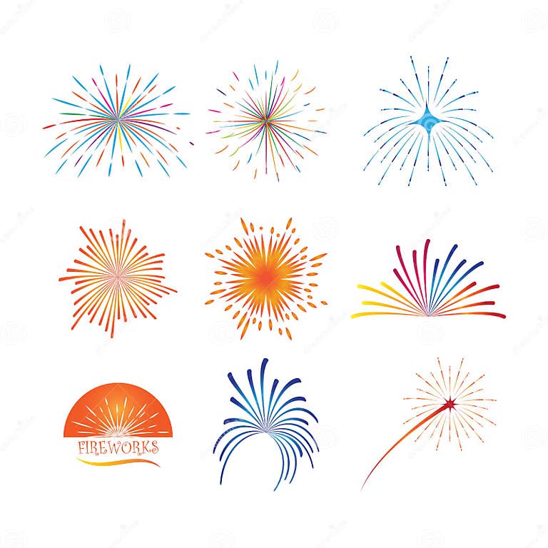 Fireworks logo vector stock illustration. Illustration of banner ...