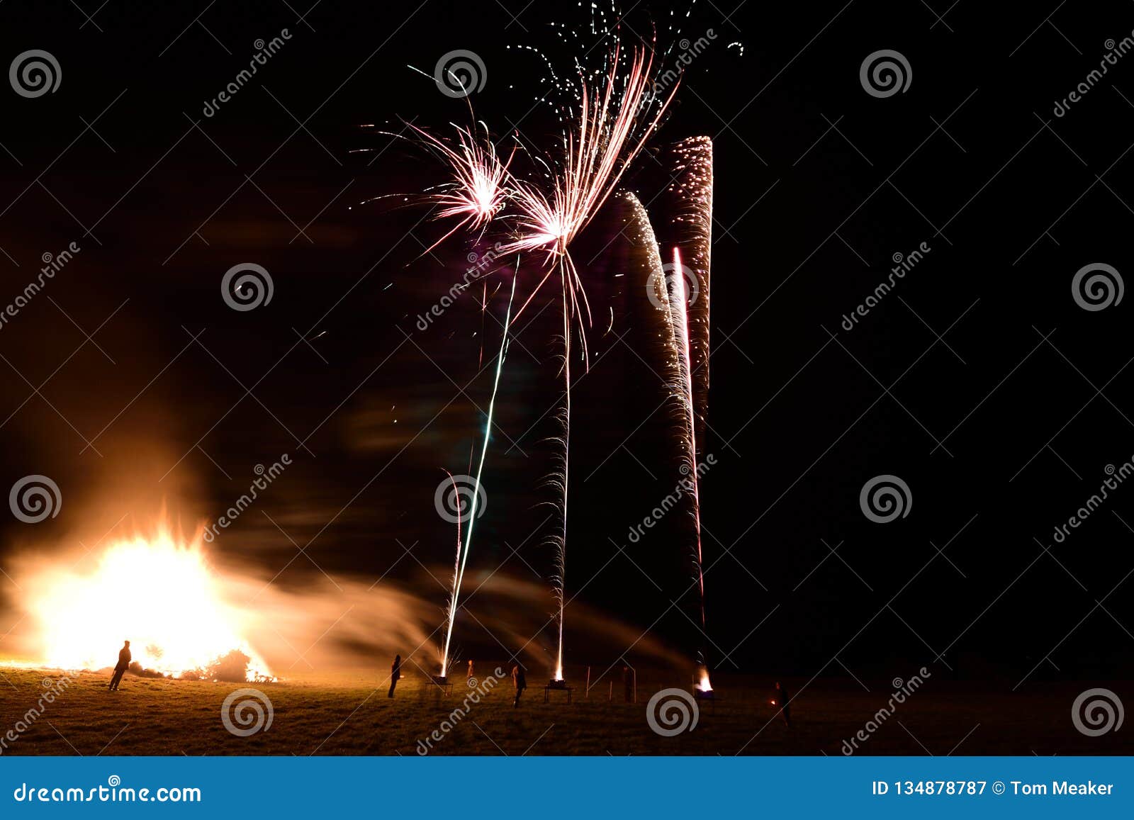 Fireworks stock image. Image of darkness, colour, beautiful - 134878787