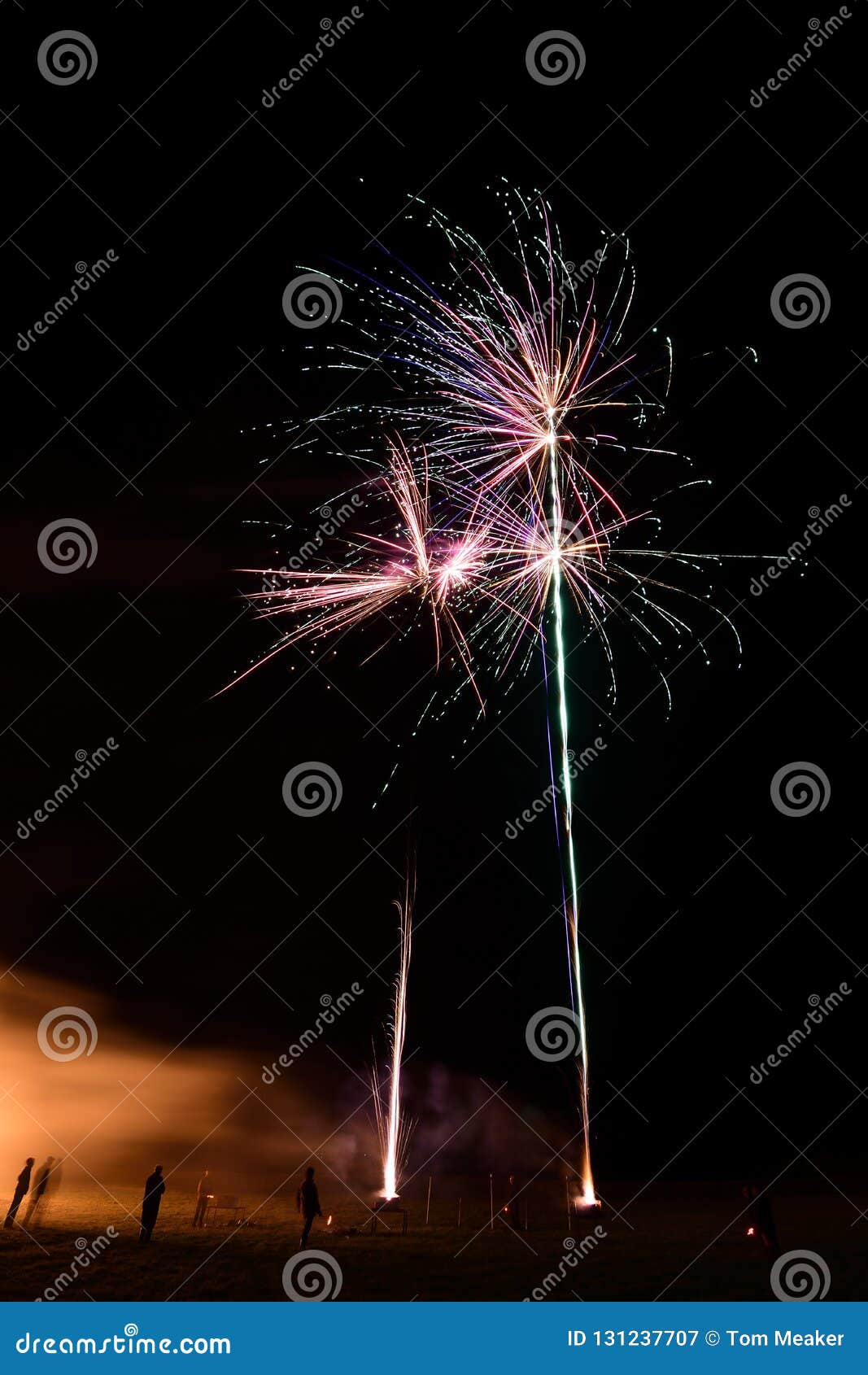 Fireworks stock image. Image of celebration, night, bright - 131237707