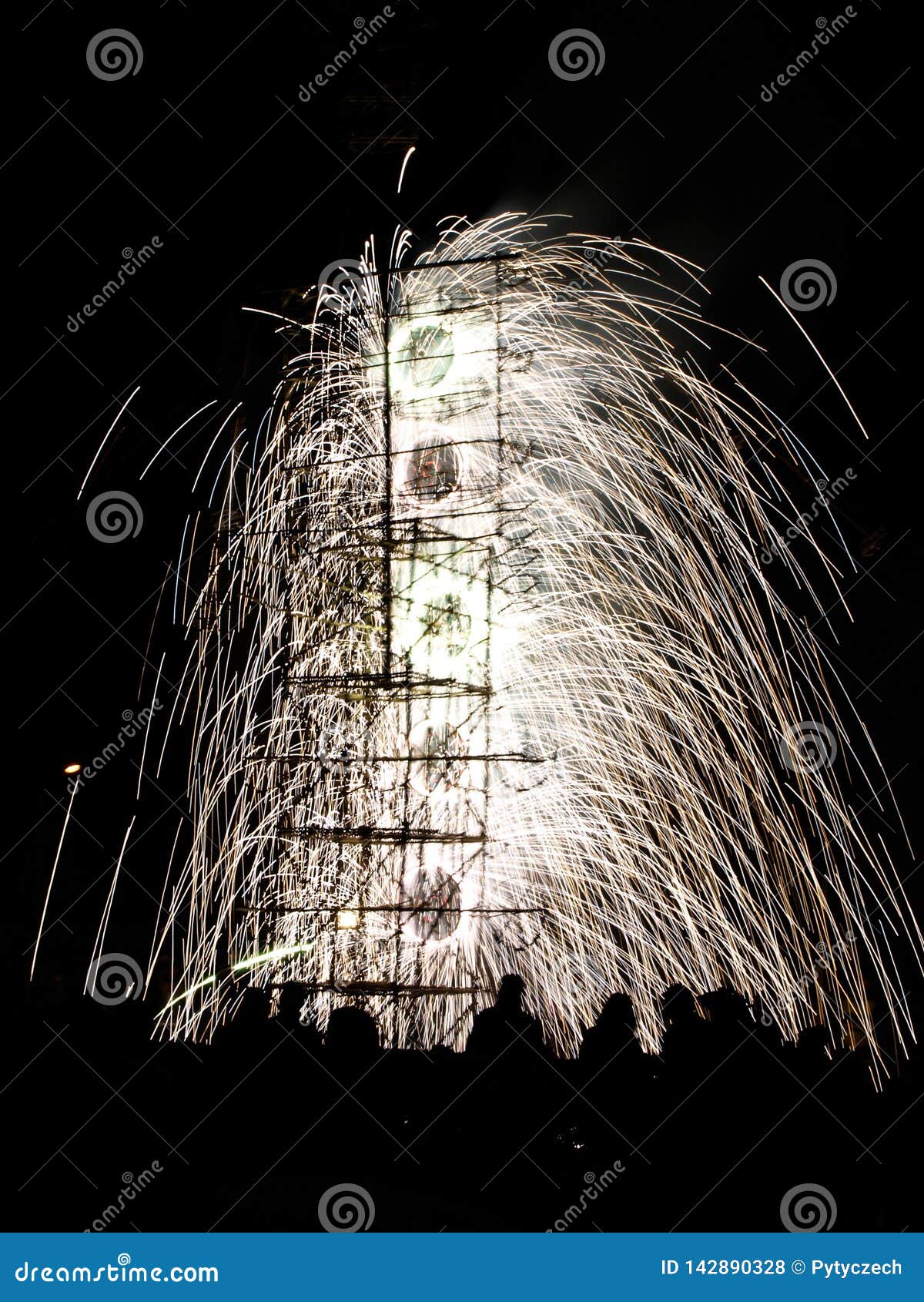 Fireworks Made of Bamboo Structures is Typical Part of Celebrations in ...