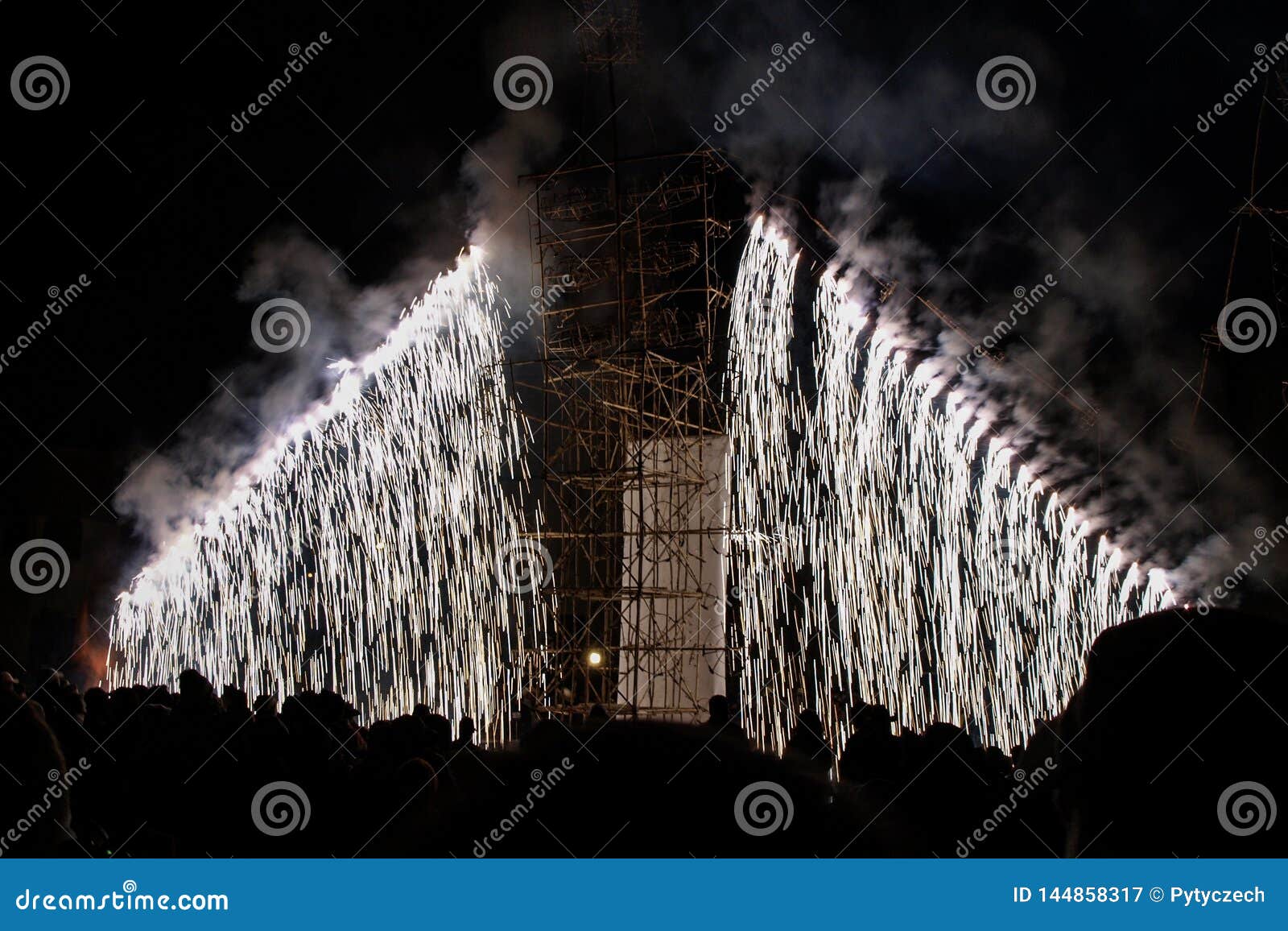 Fireworks Made of Bamboo Structures is Typical Part of Celebrations in ...