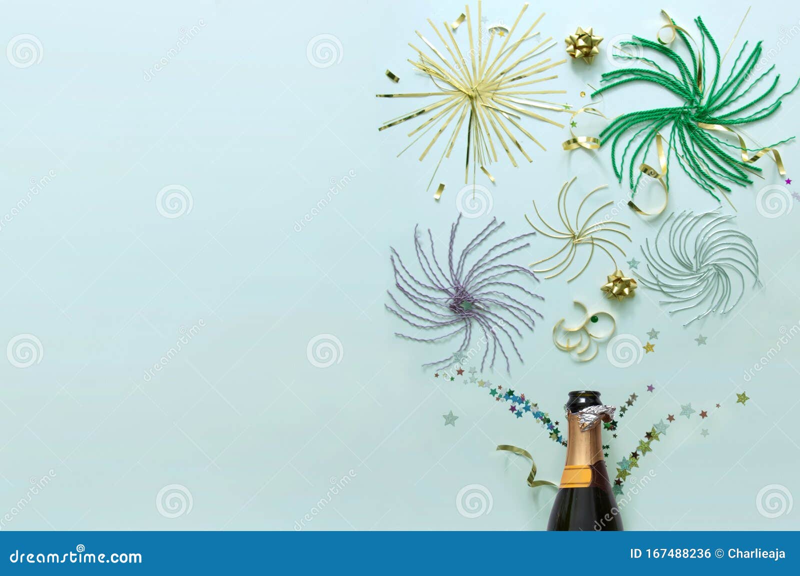 Champagne firework display stock photo. Image of 2020 - 167488236