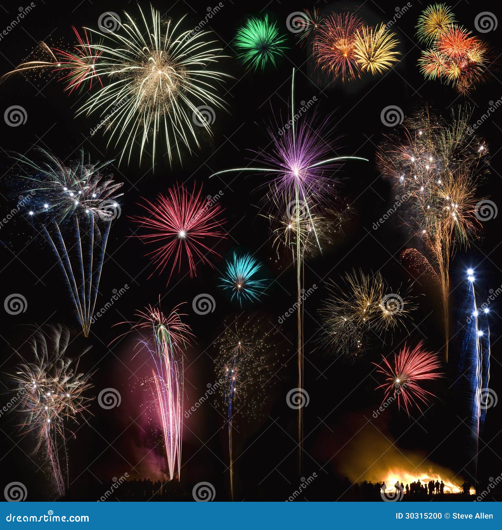 Fireworks (for cutout) stock photo. Image of firework - 30315200