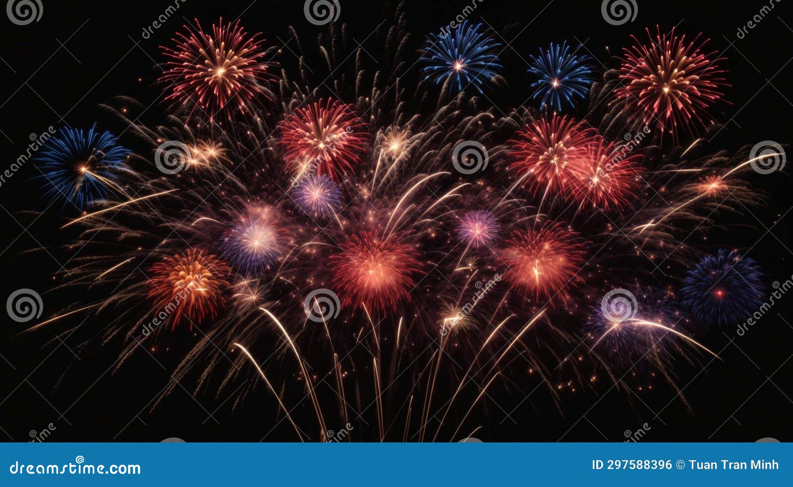 Fireworks with Many Different Shapes Stock Photo - Image of fireworks ...