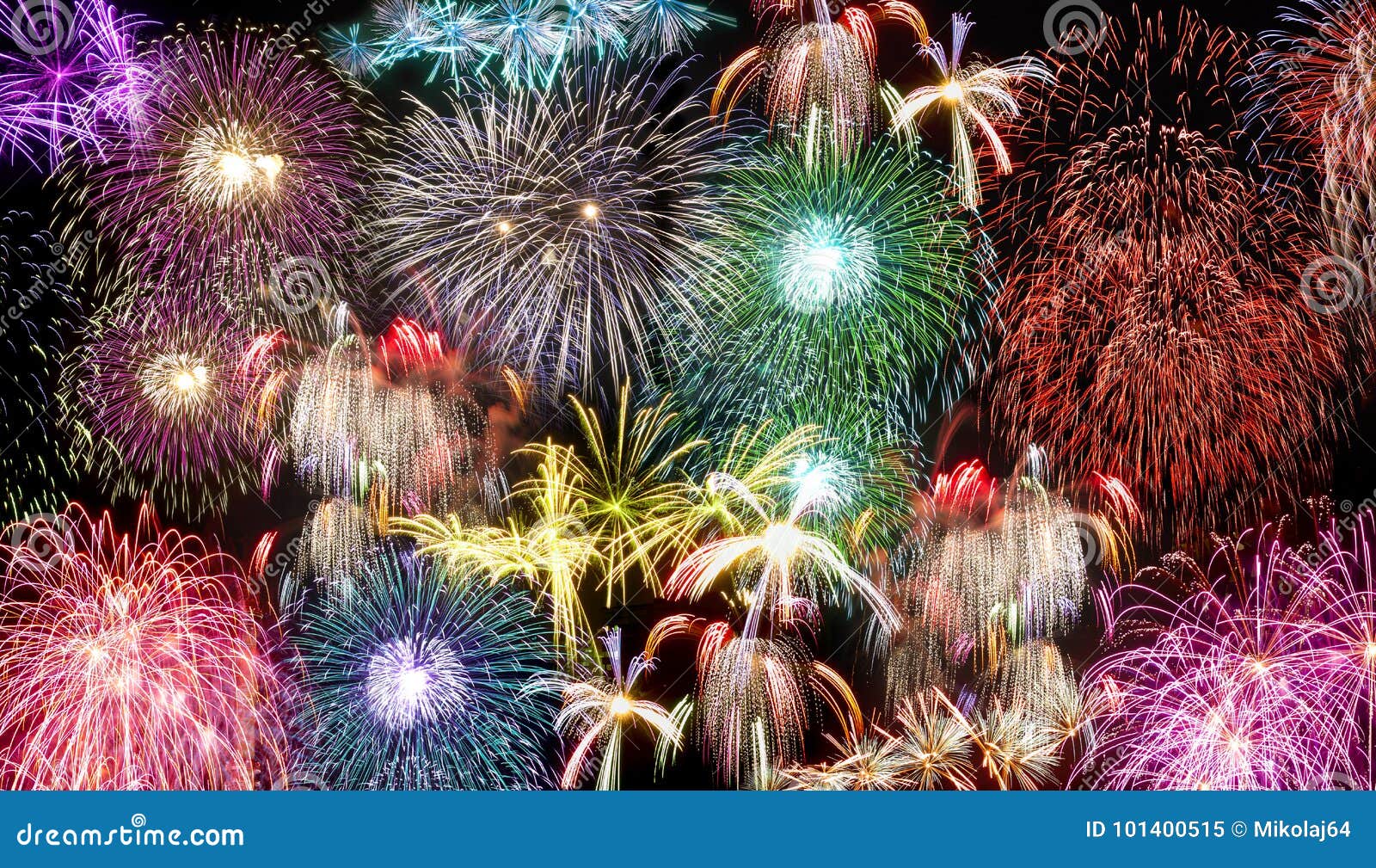 Fireworks during New Years Day Celebration Stock Image - Image of ...