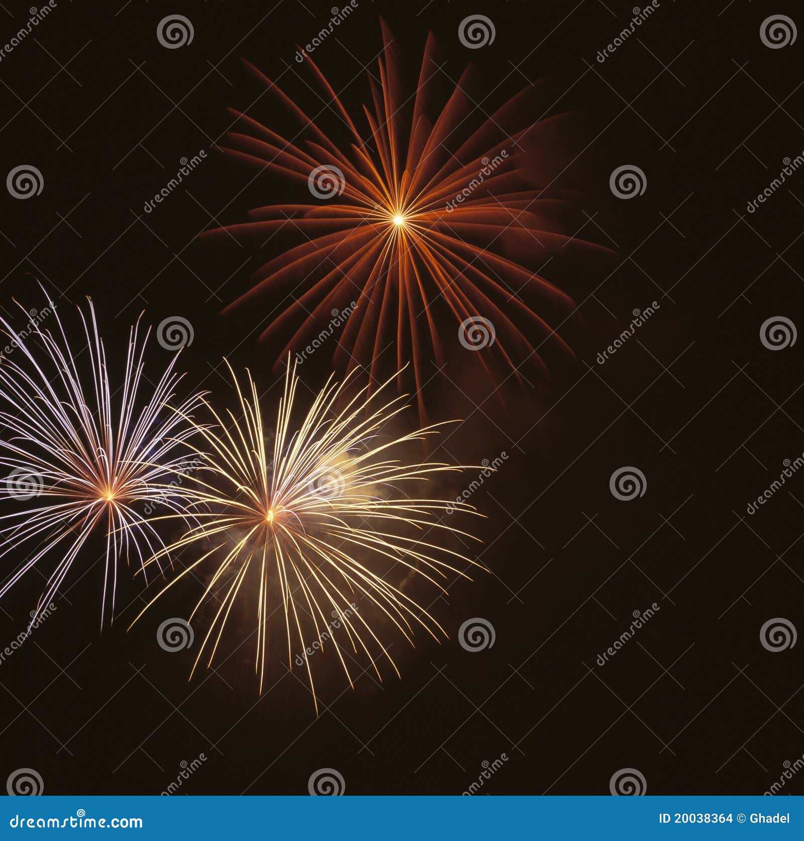 Fireworks at night. stock photo. Image of colors, event - 20038364