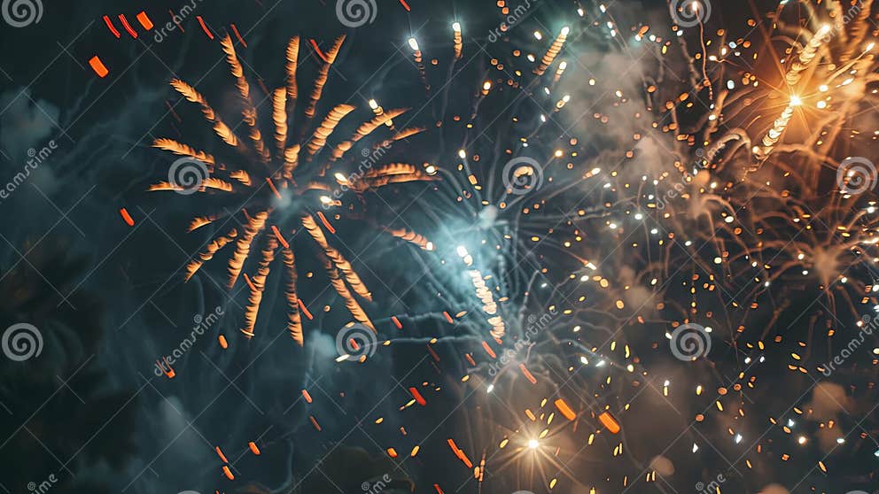 Fireworks in the Night, Fireworks Background, Colored Fireworks ...