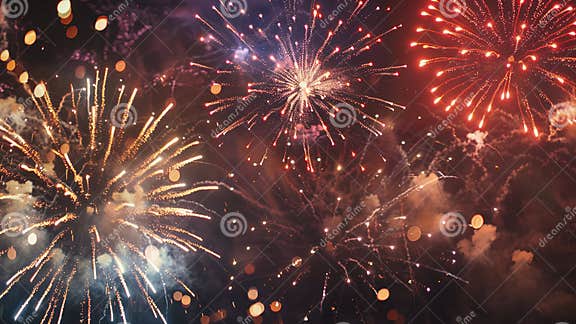 Fireworks in the Night, Fireworks Background, Colored Fireworks ...