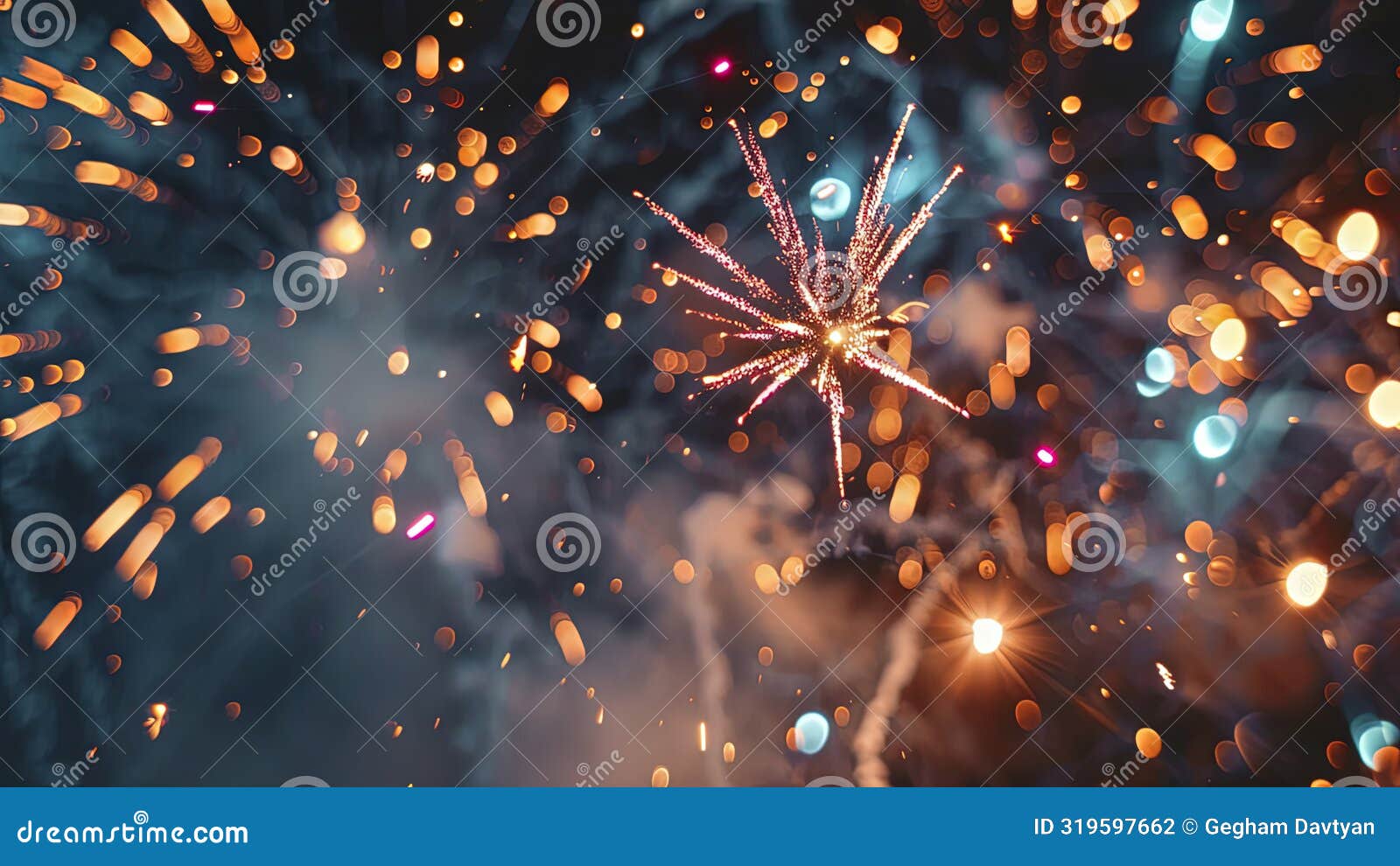 Fireworks in the Night, Fireworks Background, Colored Fireworks ...