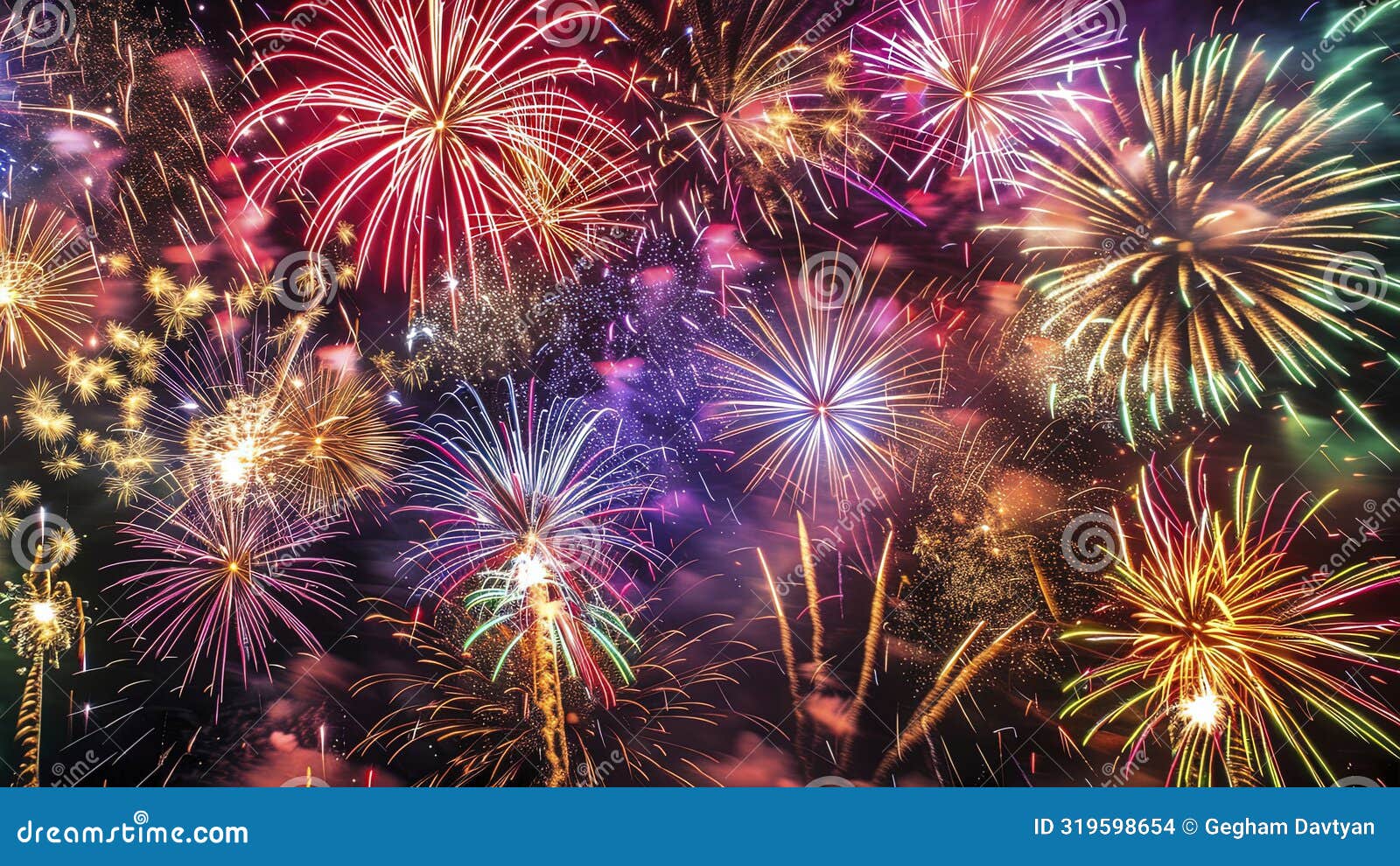 Fireworks in the Night, Fireworks Background, Colored Fireworks ...