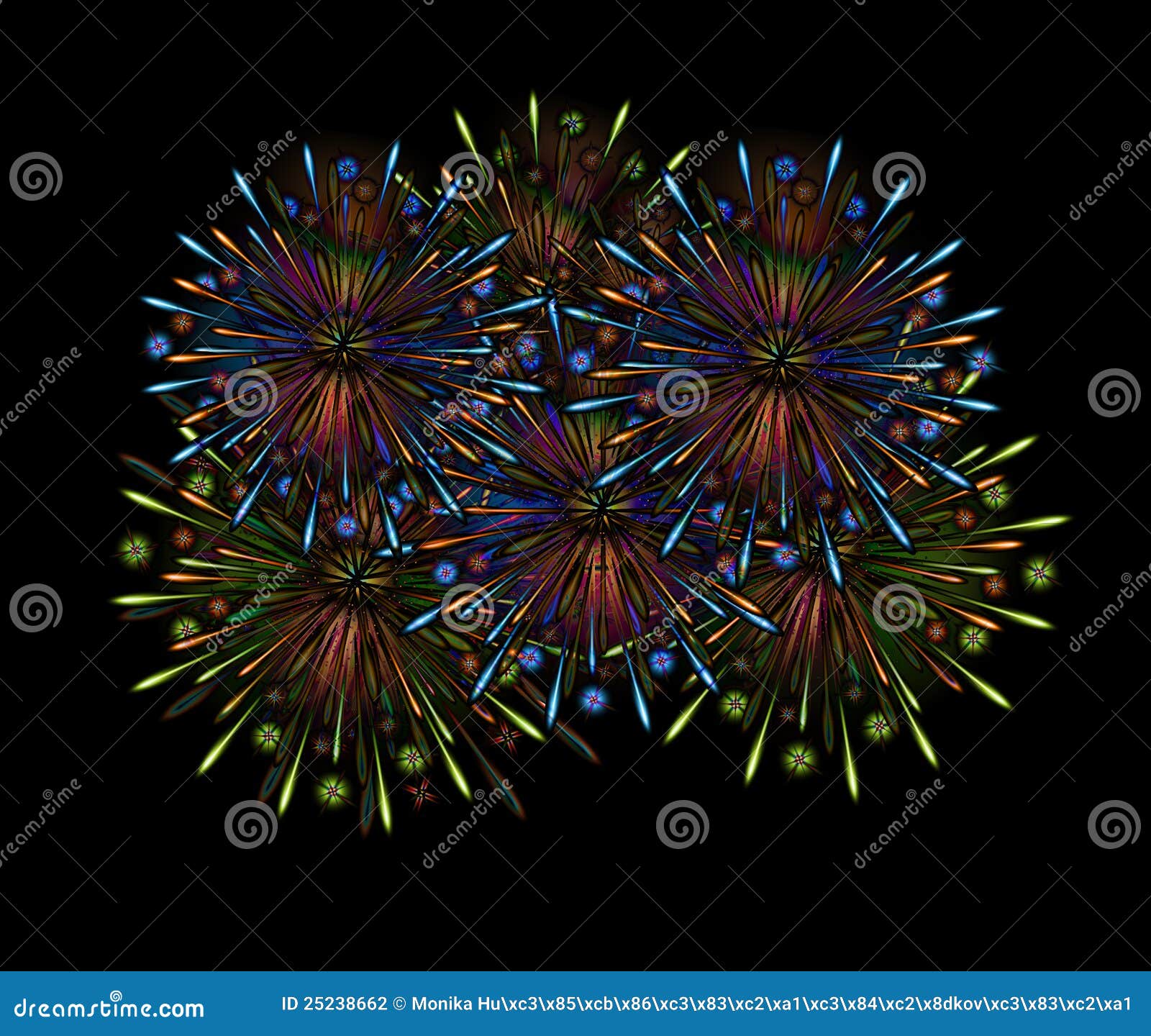 Fireworks Night Cartoon Vector | CartoonDealer.com #34228699