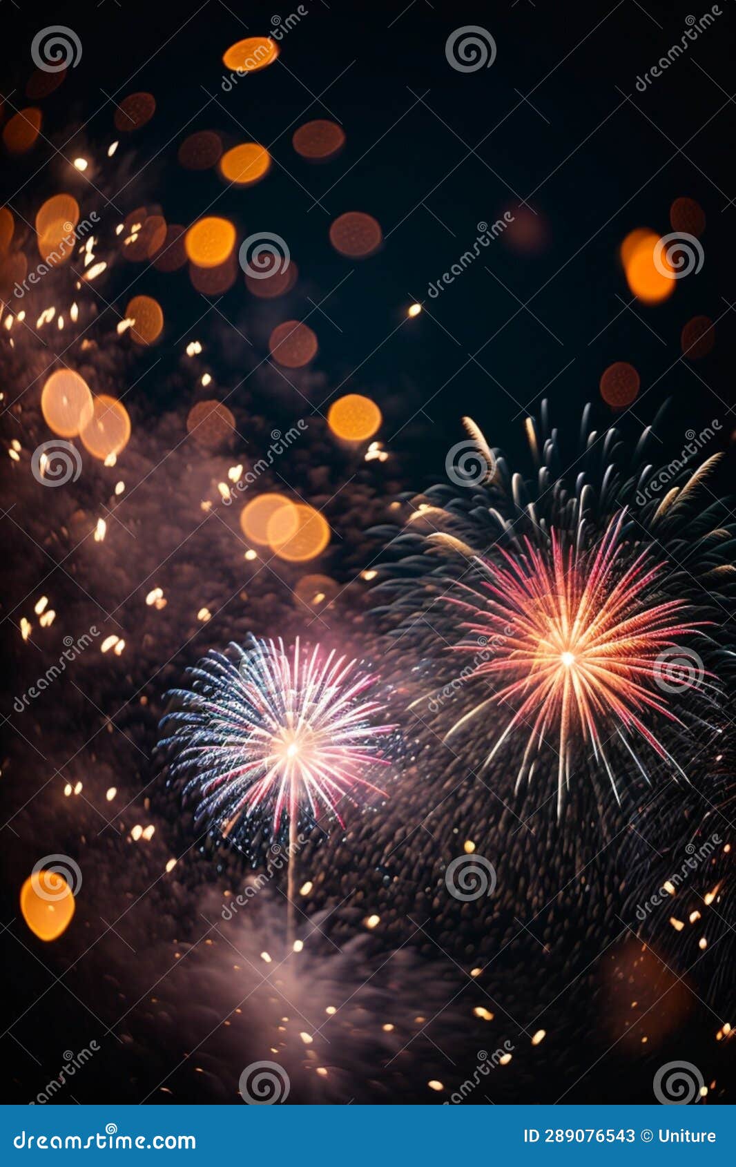 Fireworks at Night stock image. Image of festive, exploding - 289076543