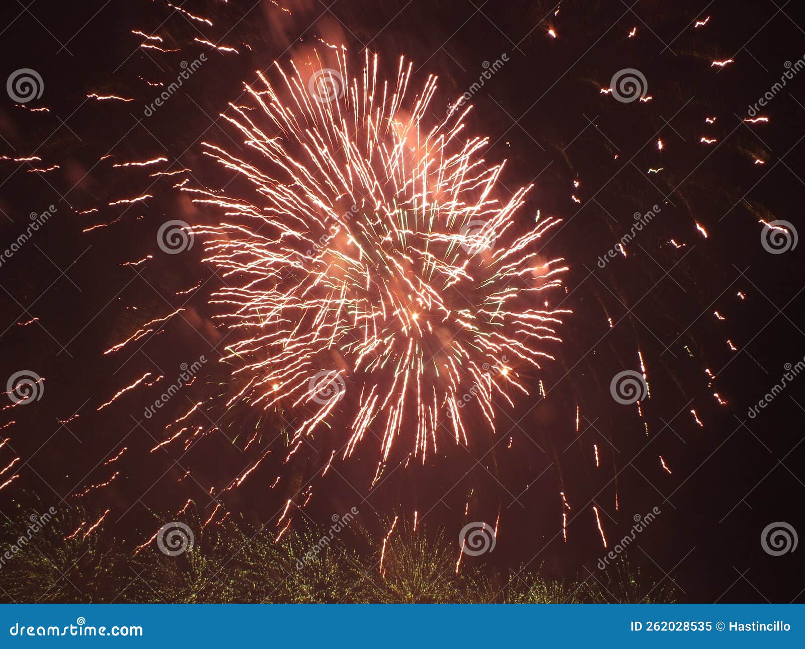 Fireworks in the night stock image. Image of leisure - 262028535