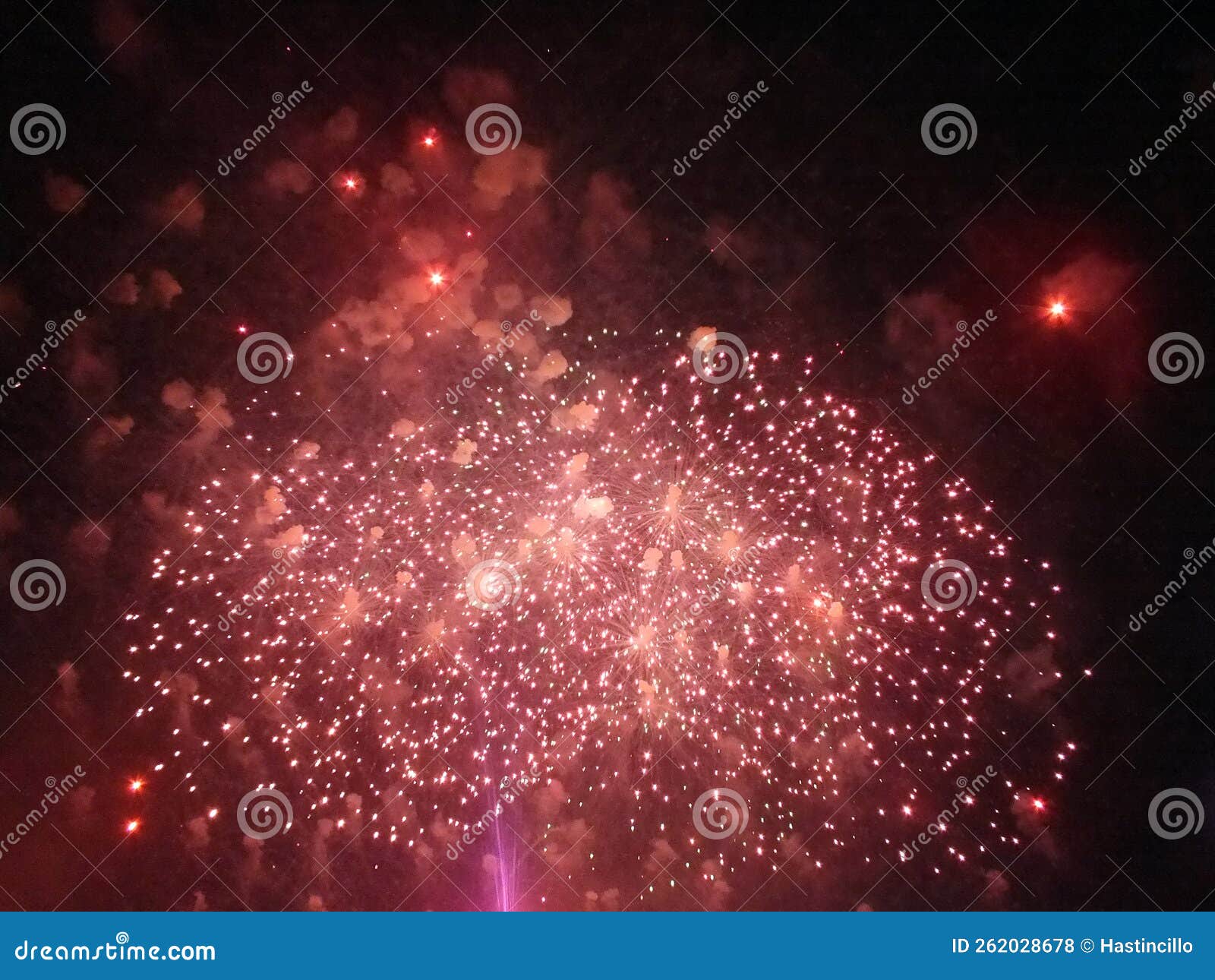Fireworks in the night stock photo. Image of palm, rockets - 262028678
