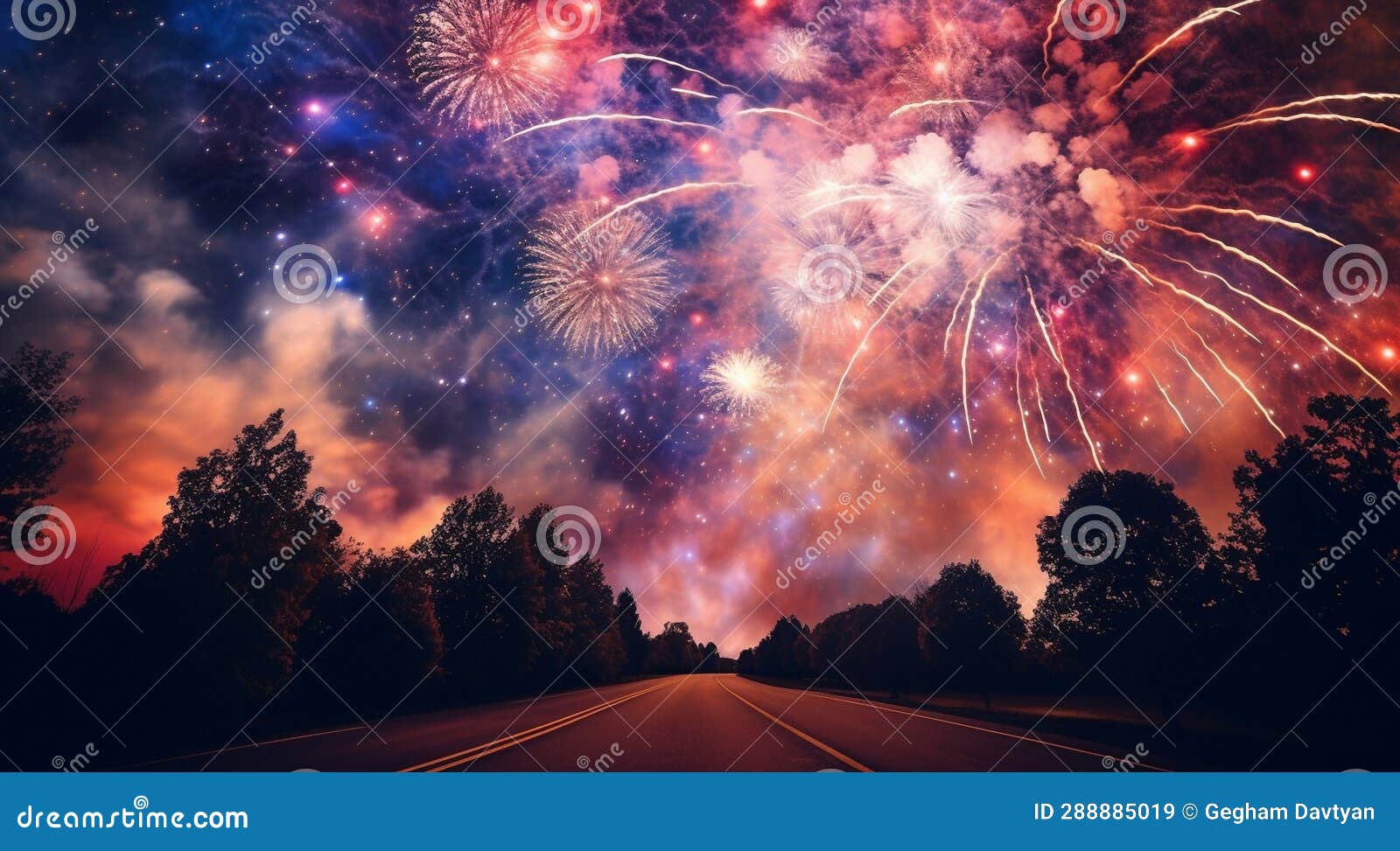 Fireworks at Night, Fireworks Over the City, Colored Firework ...