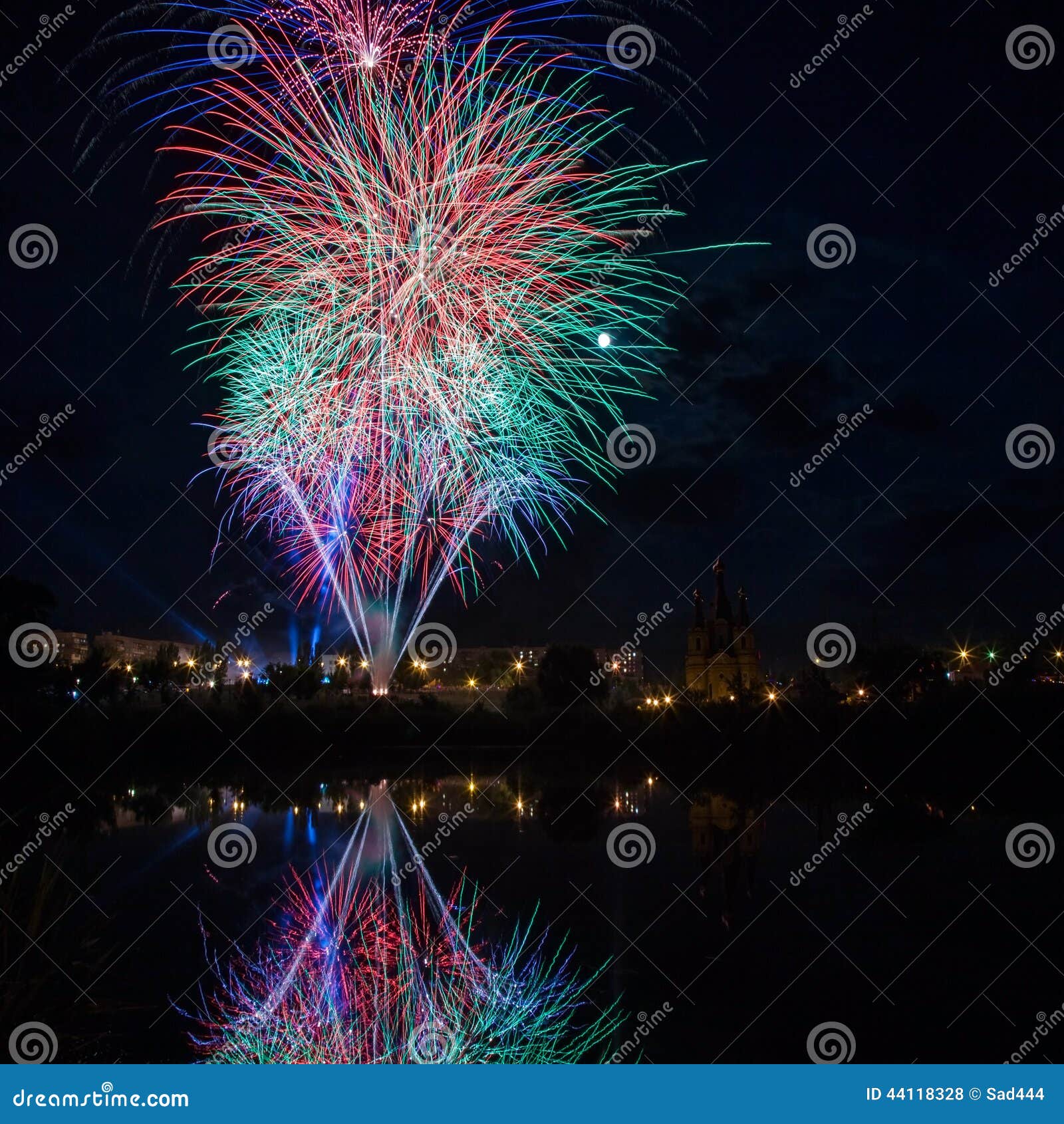 Fireworks stock photo. Image of lights, fireworks, horizontal - 44118328