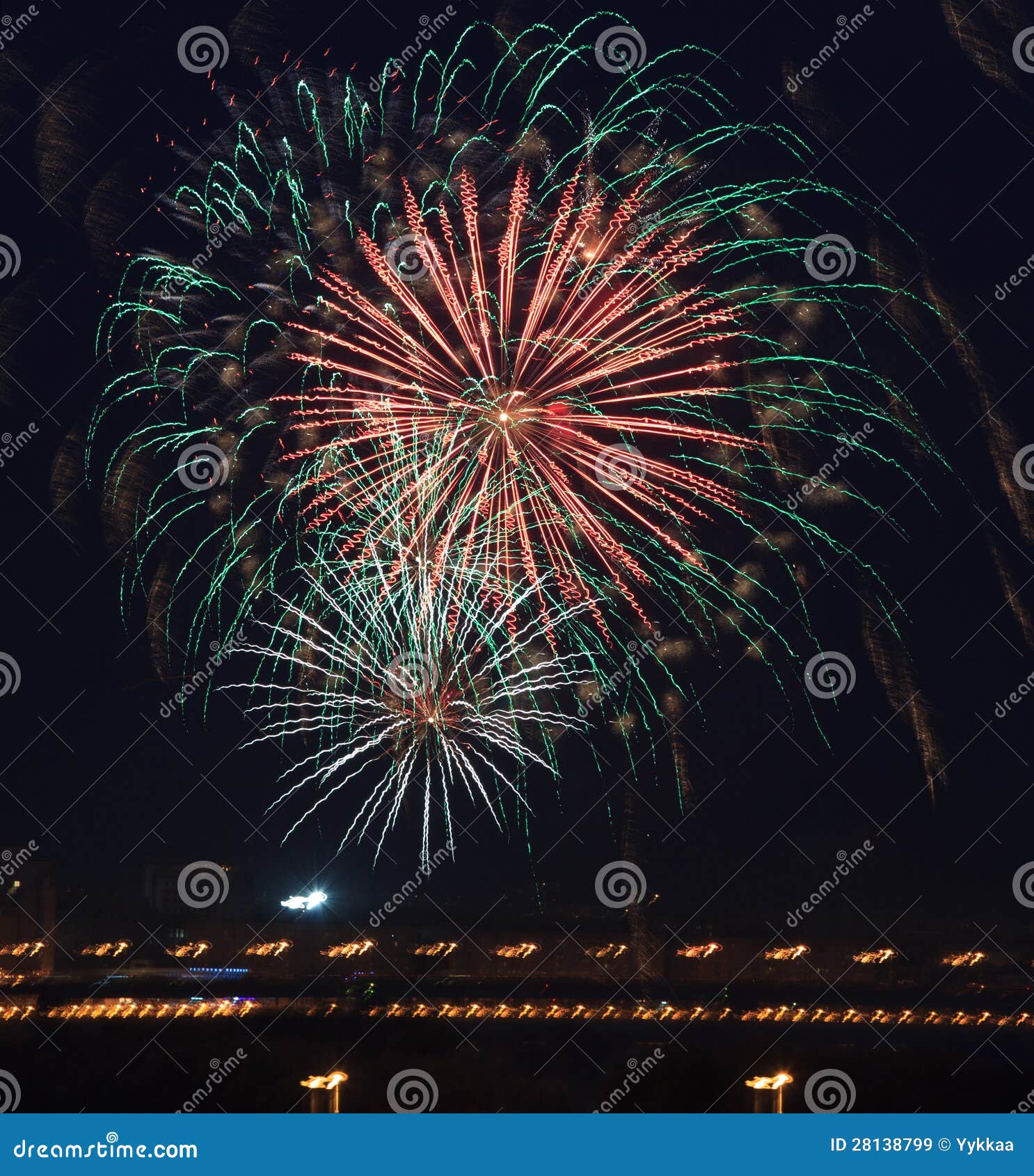 Fireworks in the Night Sky. Stock Image - Image of celebration, pattern ...