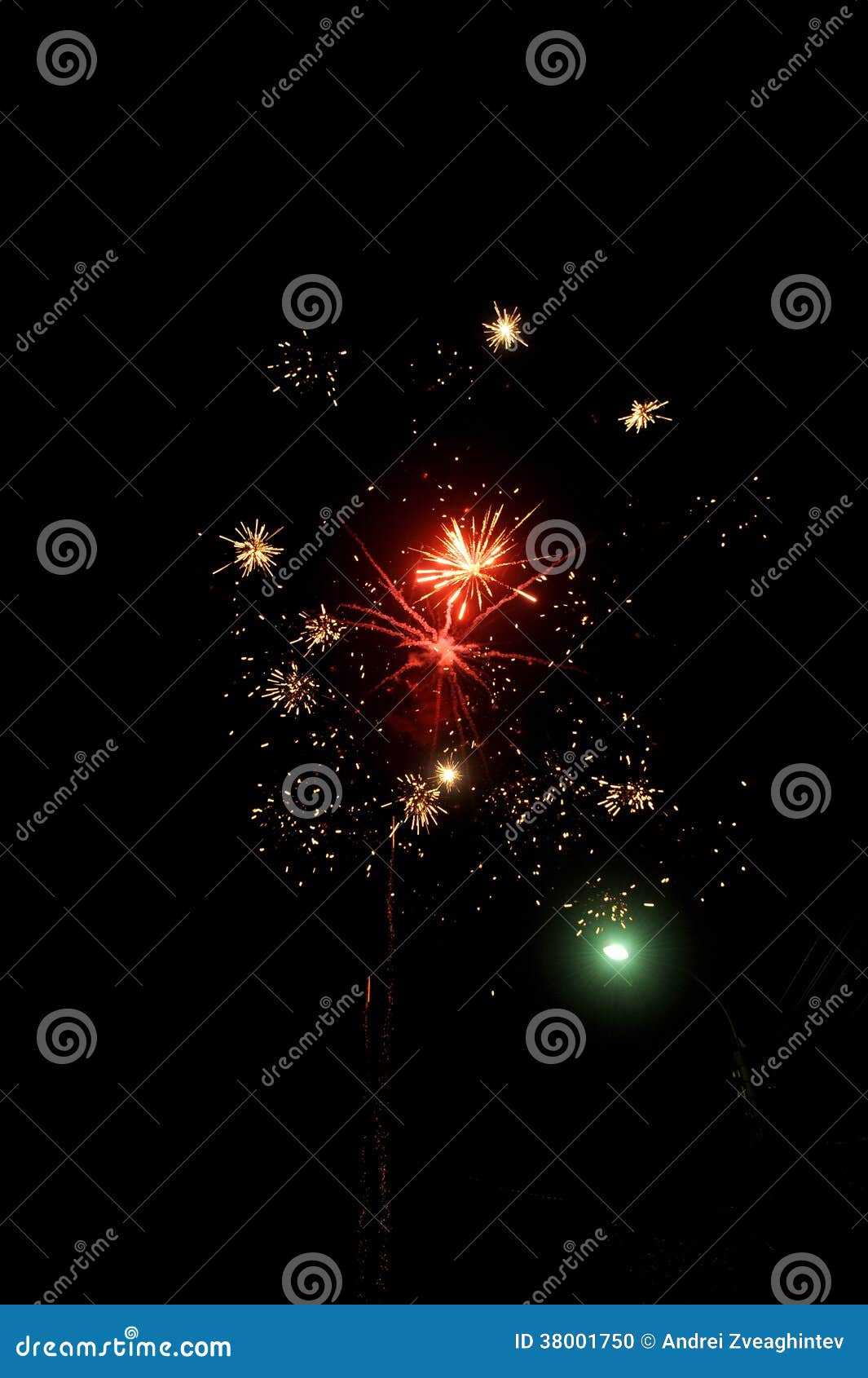 Fireworks in Night Sky stock photo. Image of display - 38001750