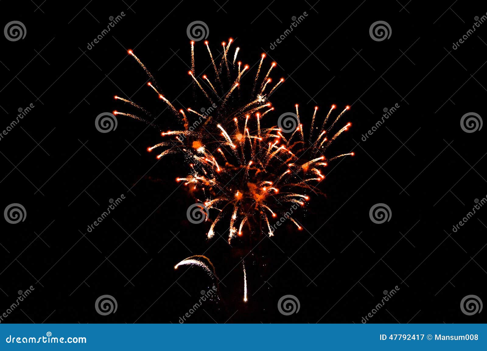 Fireworks stock image. Image of happy, xmas, fireworks - 47792417
